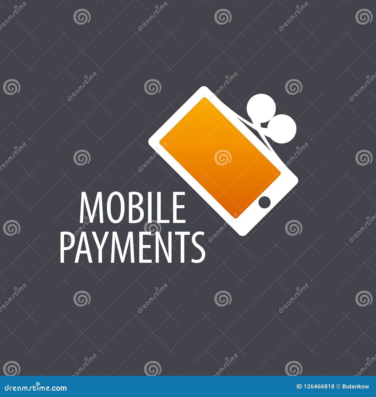 Logo mobile payments stock vector. Illustration of phone - 126466818