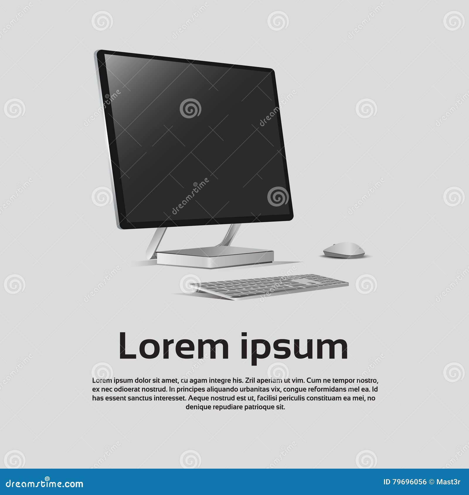 Logo Modern Computer Workstation Icon De Escritorio Ilustración del ...