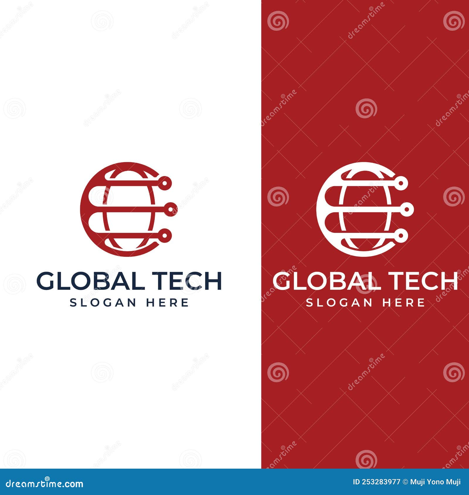 Modern Digital Tech World Logo, Global or Tech Planet, and Digital Tech ...