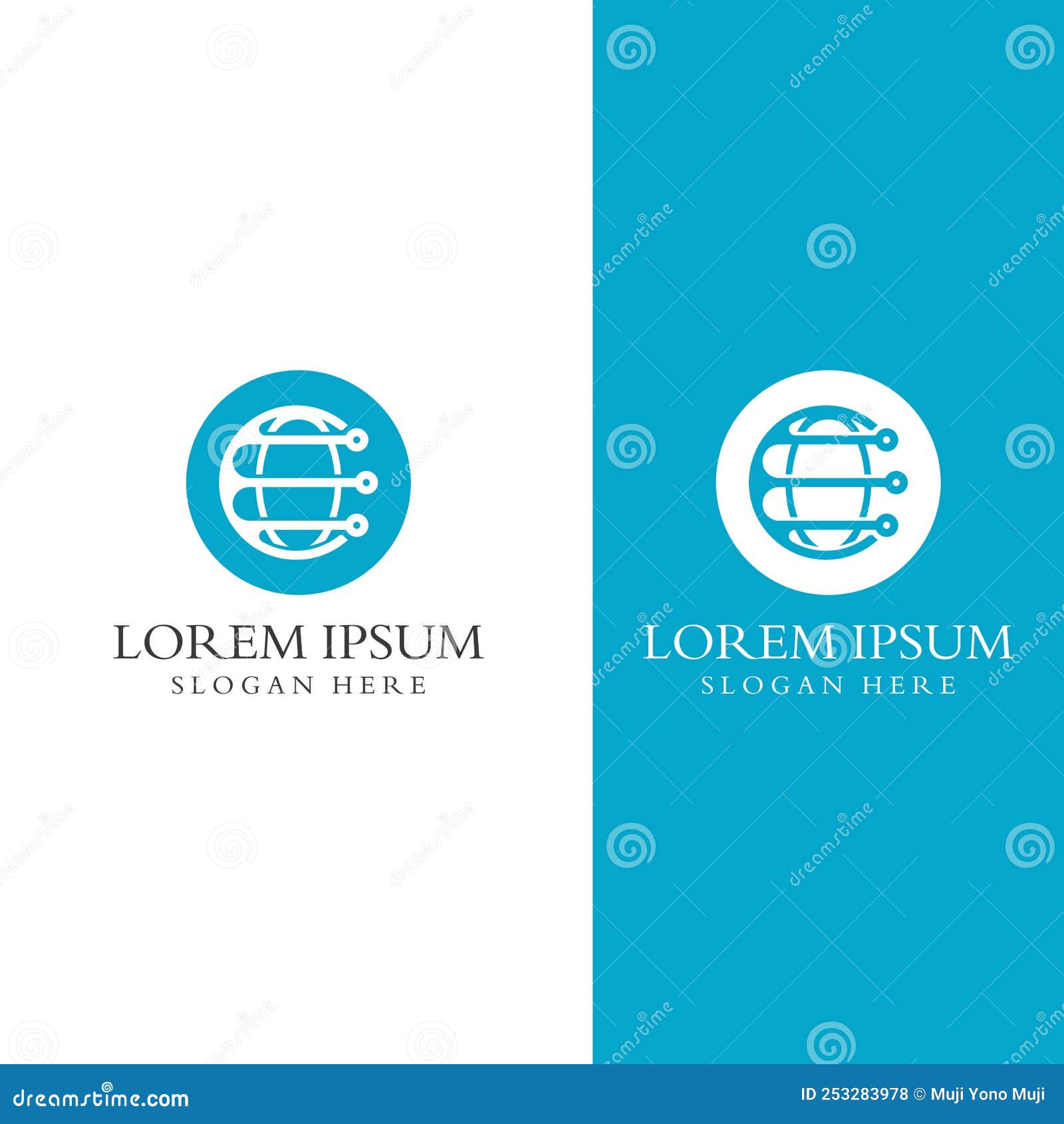 Modern Digital Tech World Logo, Global or Tech Planet, and Digital Tech ...