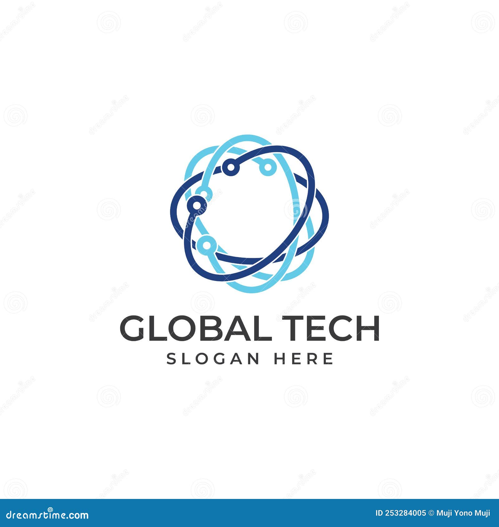Modern Digital Tech World Logo, Global or Tech Planet, and Digital Tech ...