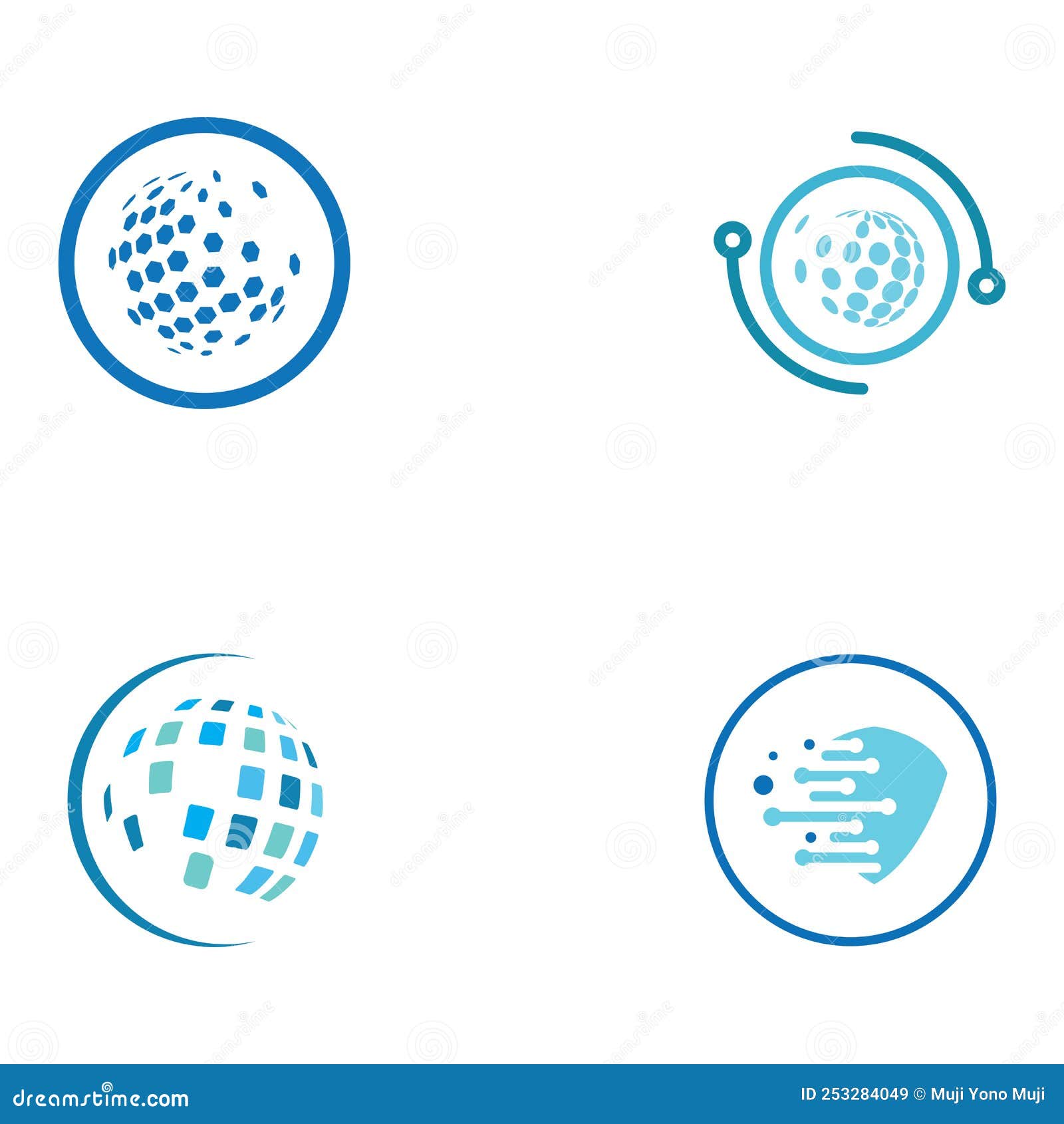 Modern Digital Tech World Logo, Global or Tech Planet, and Digital Tech ...