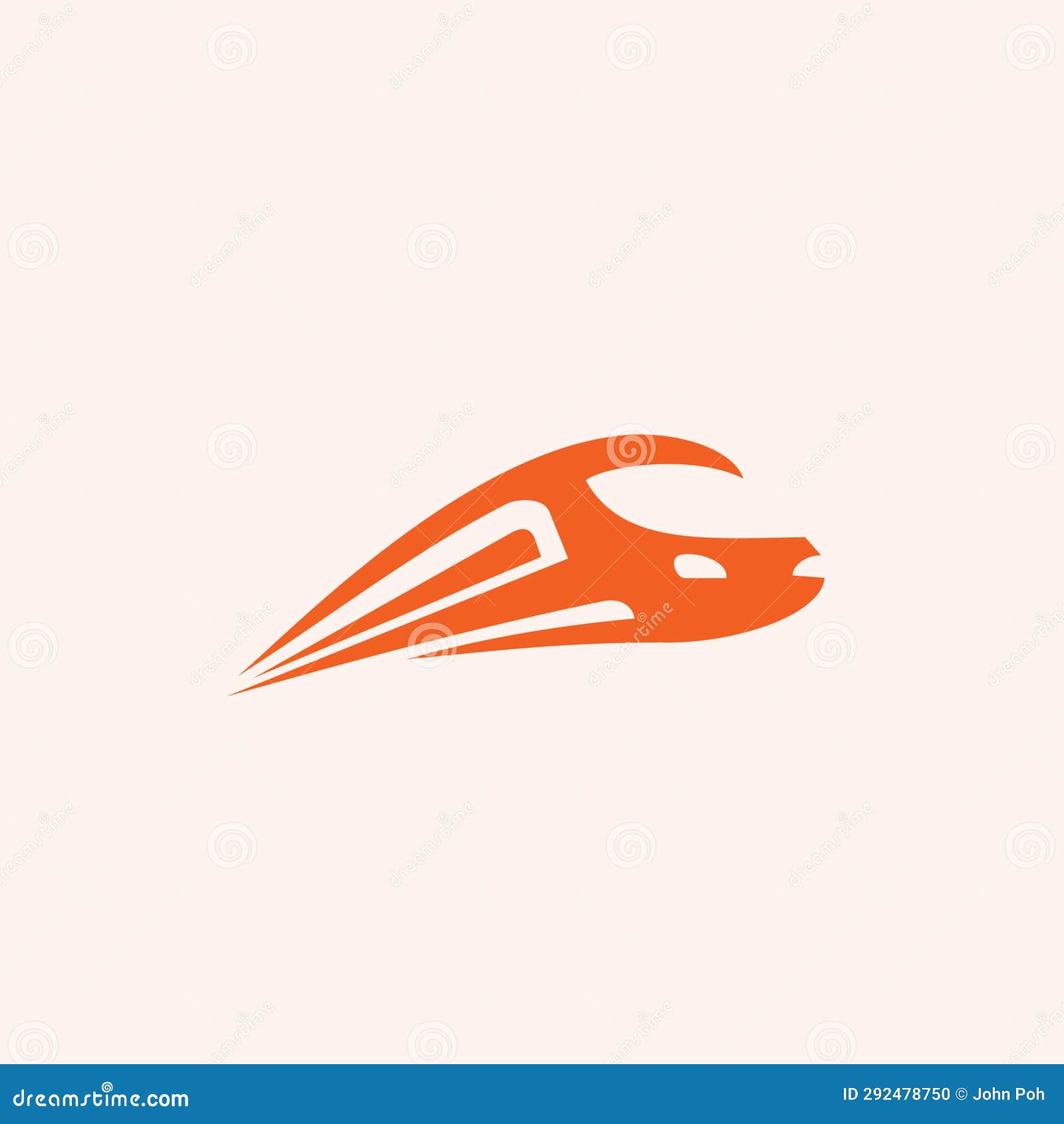 Logo of a Modern High Speed Bullet Train Stock Vector - Illustration of ...