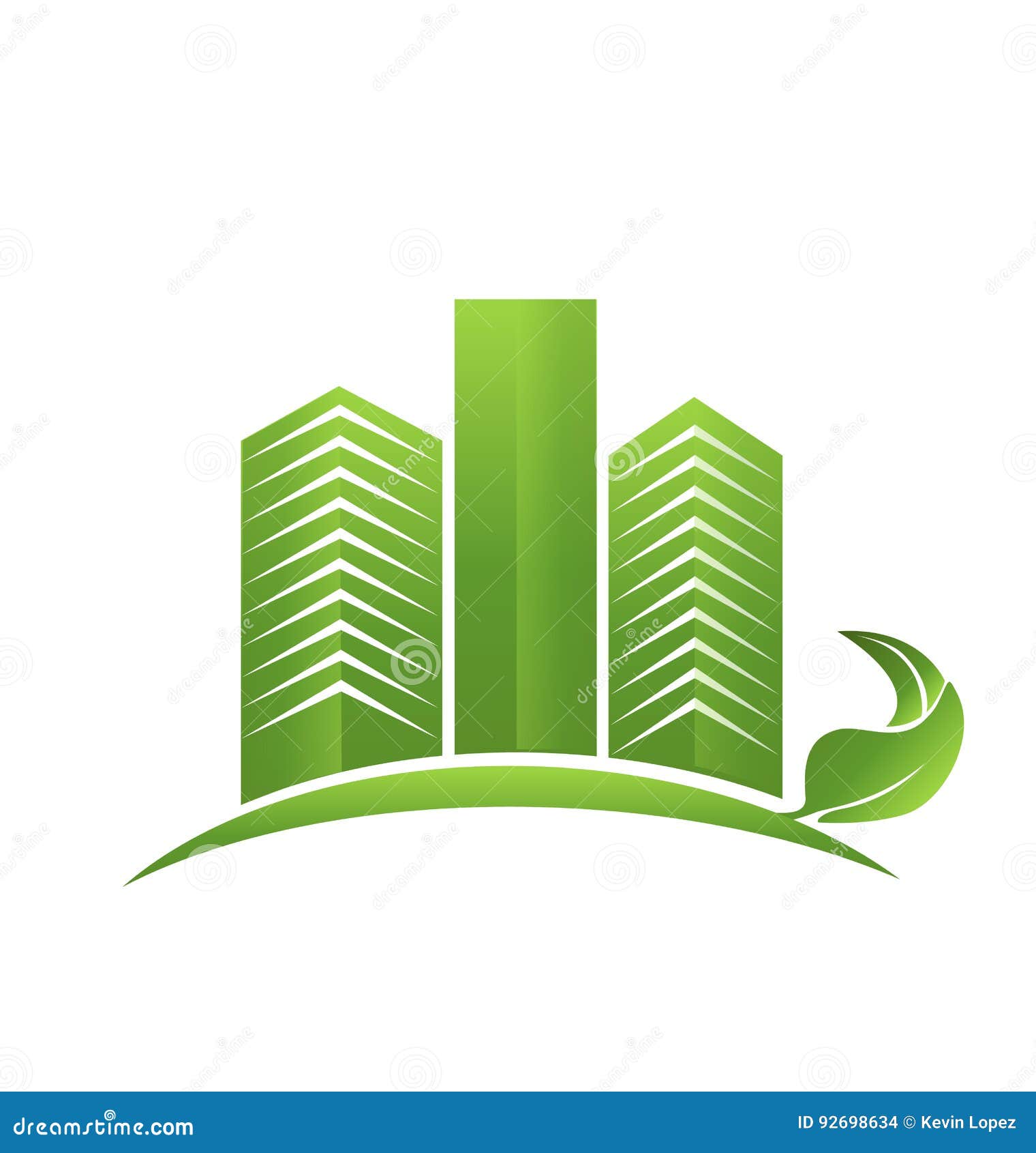 Logo Moderne Vert De Ville De Real Estate Illustration de Vecteur ...