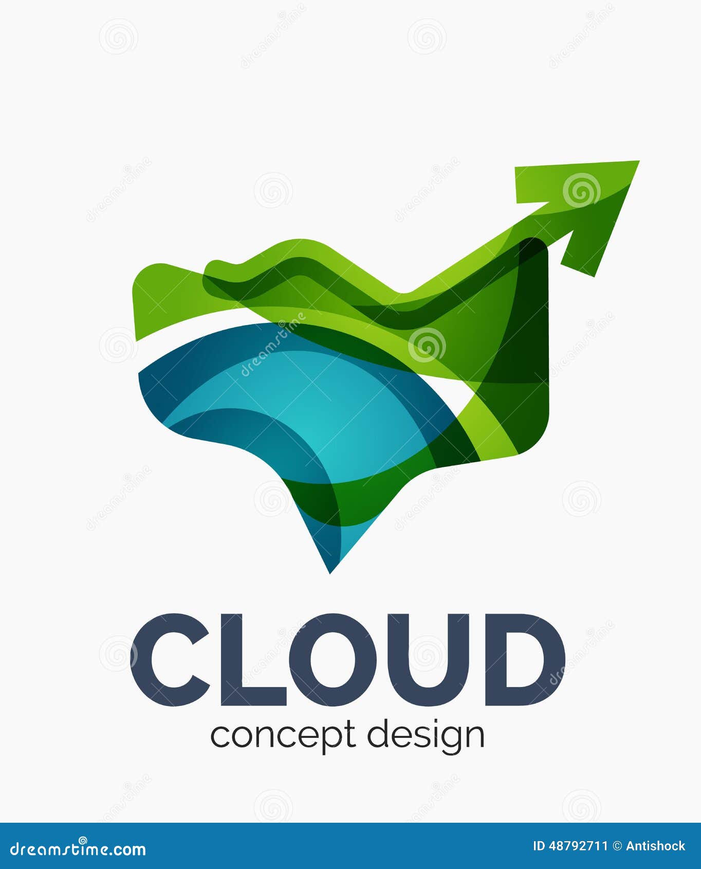 Logo moderno della nuvola illustrazione vettoriale. Illustrazione di ...