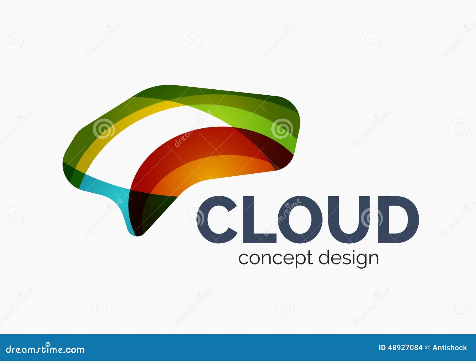 Logo moderno della nuvola illustrazione vettoriale. Illustrazione di ...