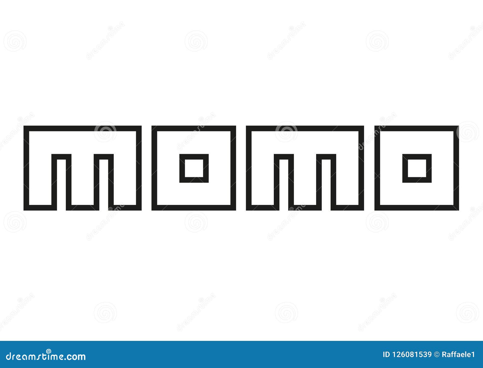 Logo Momo imagen de archivo editorial. Ilustración de carrera - 126081539