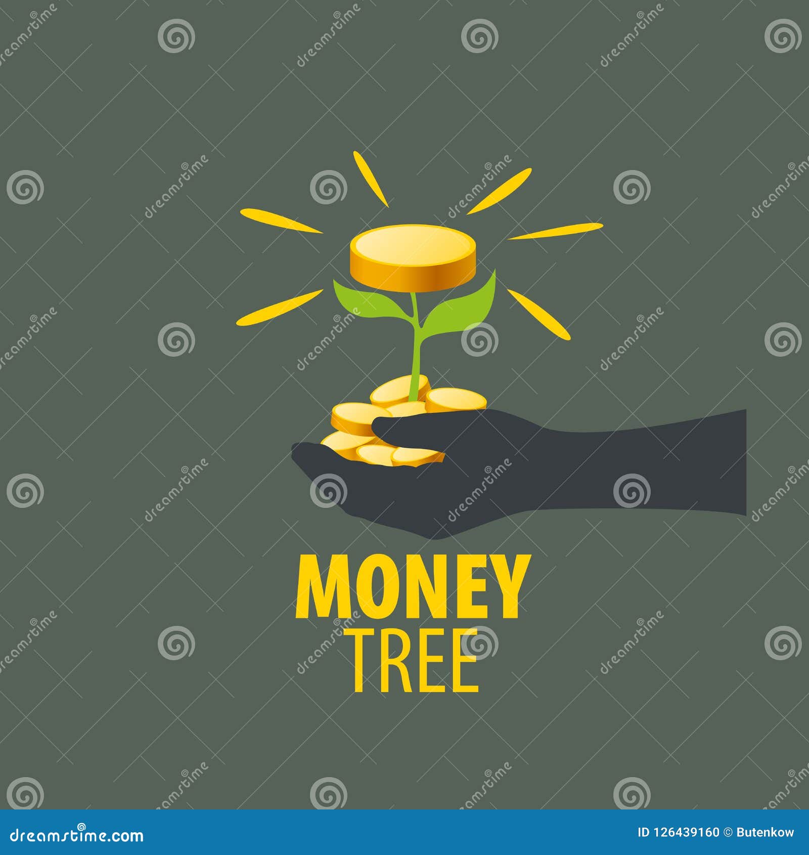 Logo money tree stock vector. Illustration of banking - 126439160