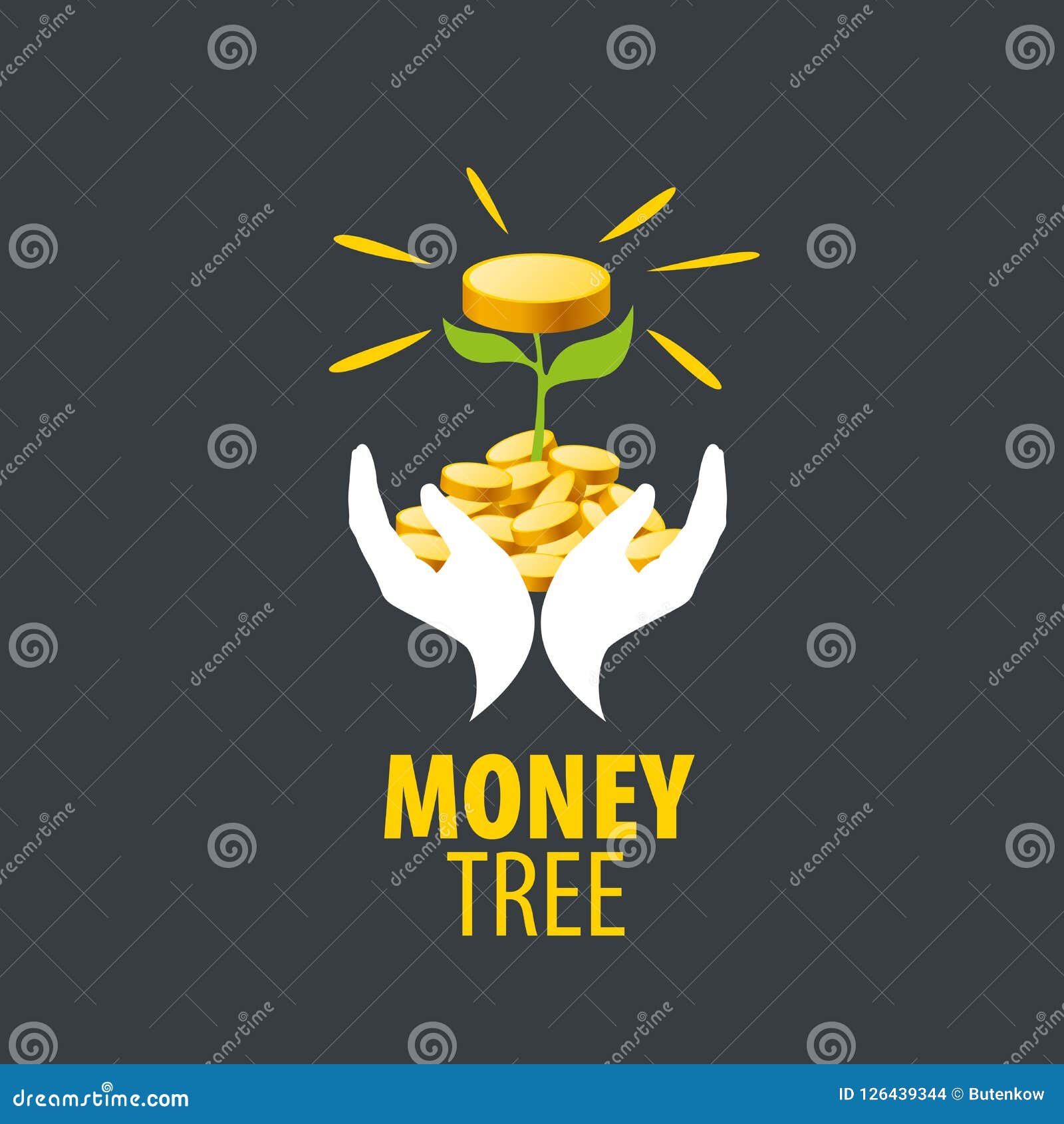 Logo money tree stock vector. Illustration of icon, financial - 126439344