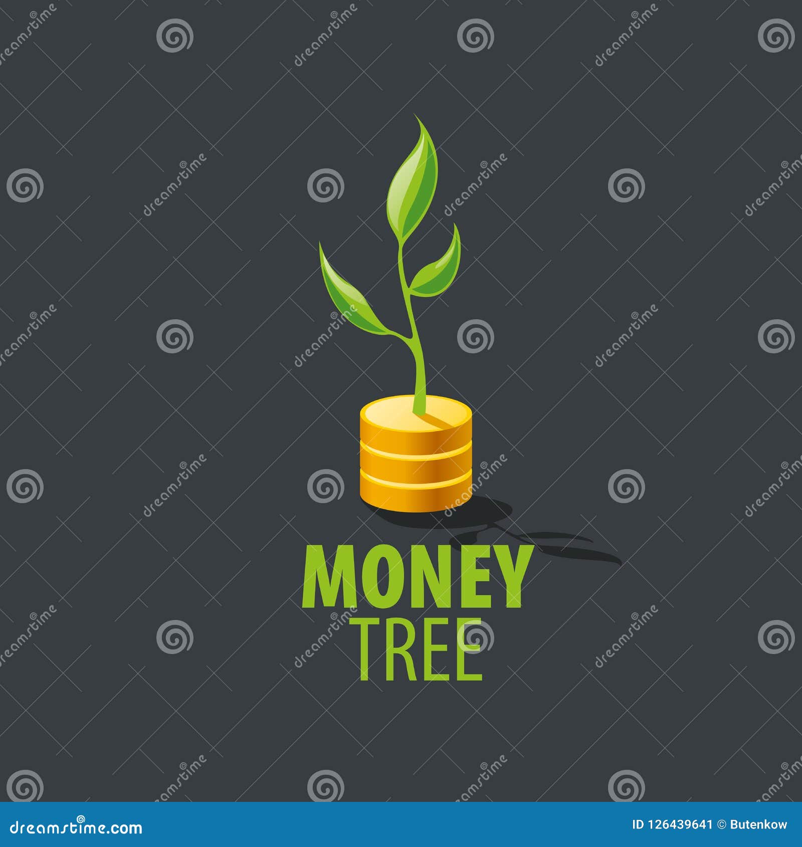 Logo money tree stock vector. Illustration of concept - 126439641