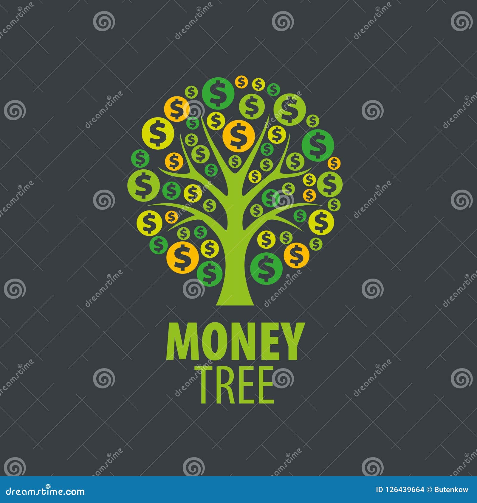 Logo money tree stock vector. Illustration of banking - 126439664
