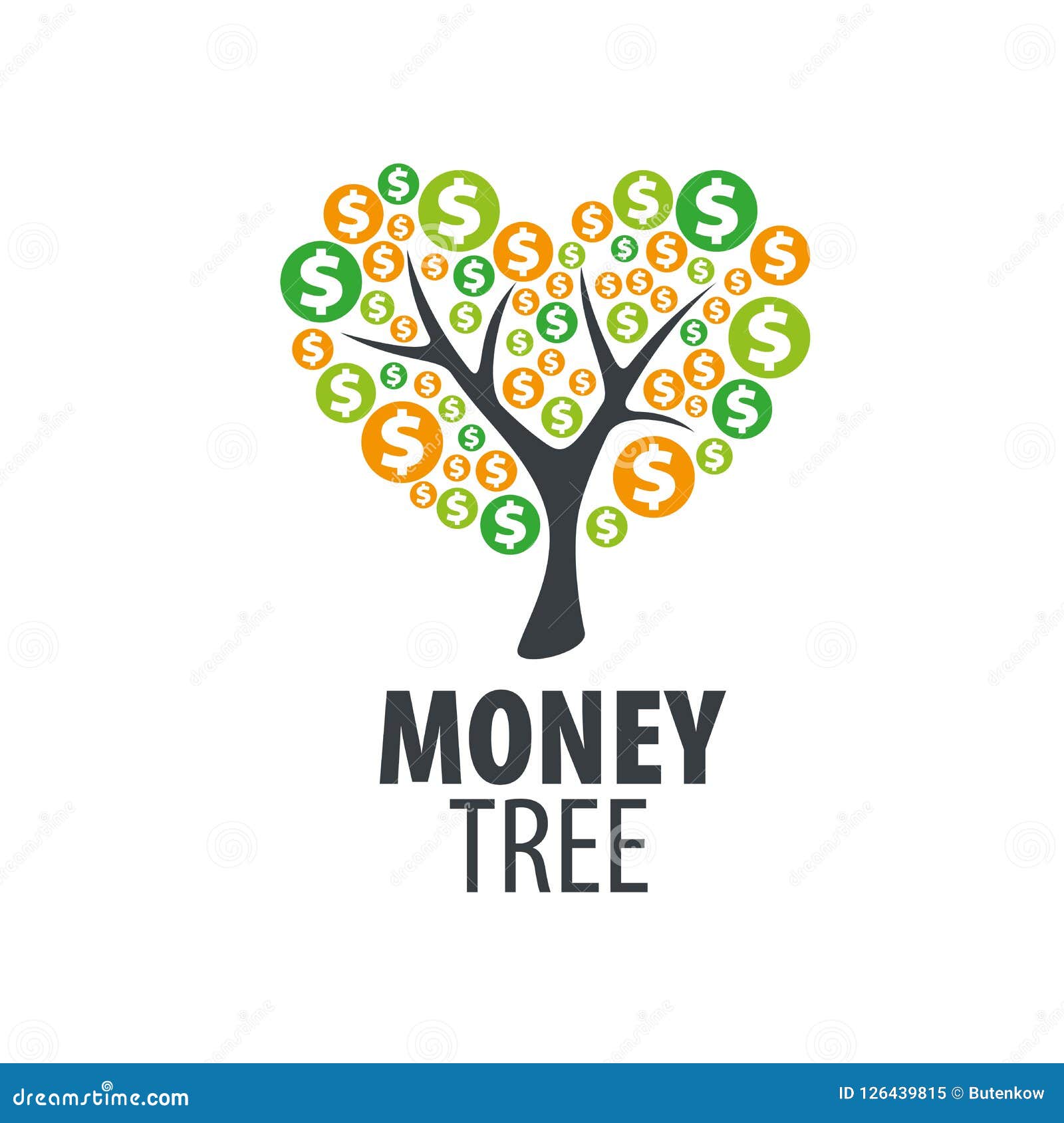 Logo money tree stock vector. Illustration of business - 126439815