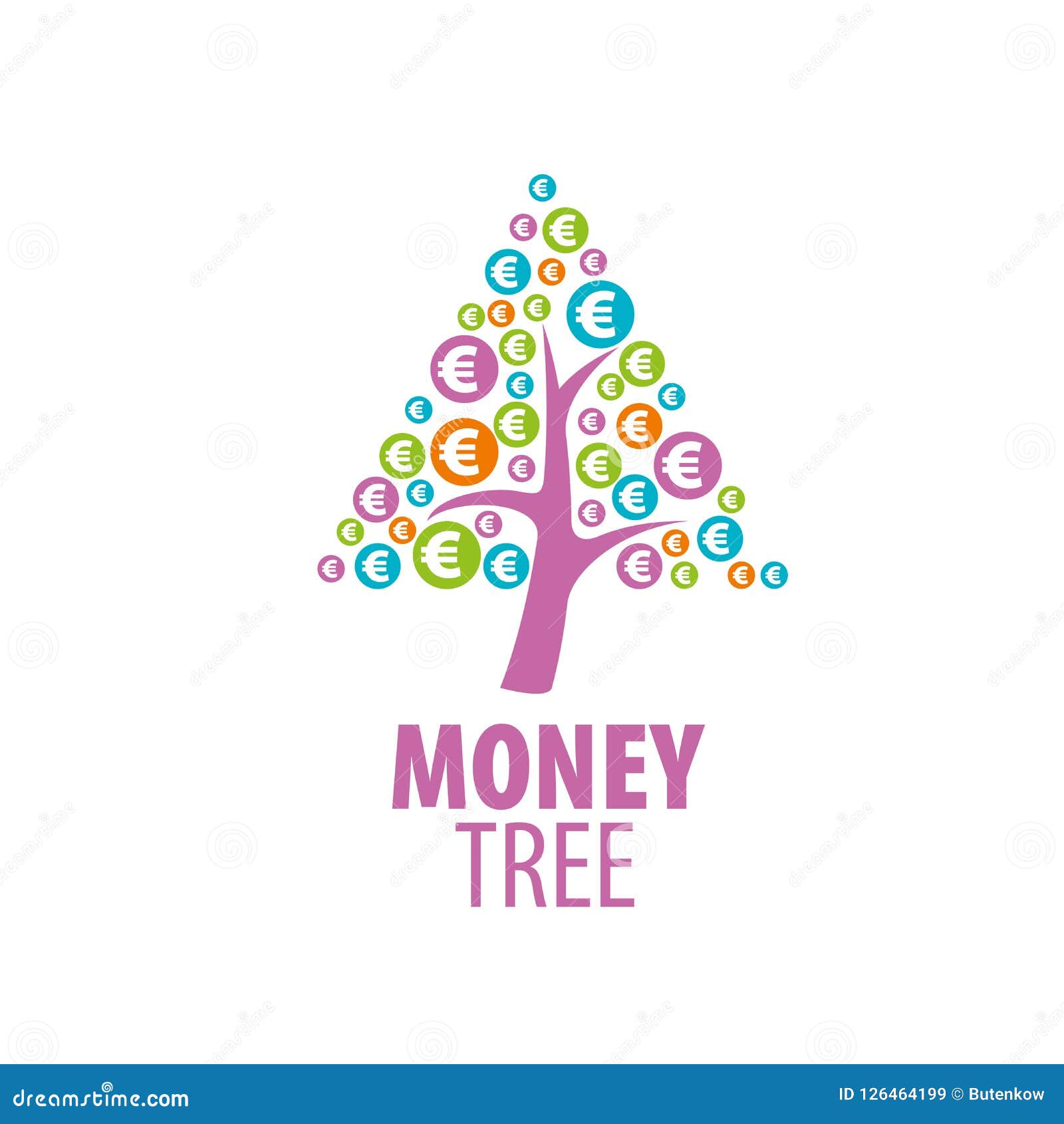 Logo money tree stock vector. Illustration of market - 126464199