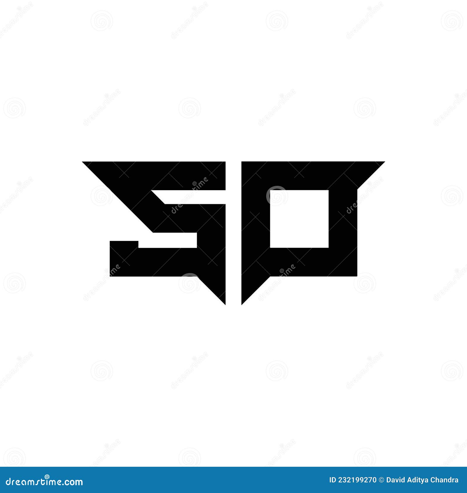 So Logo Monogram Design Template Stock Vector - Illustration of modern ...