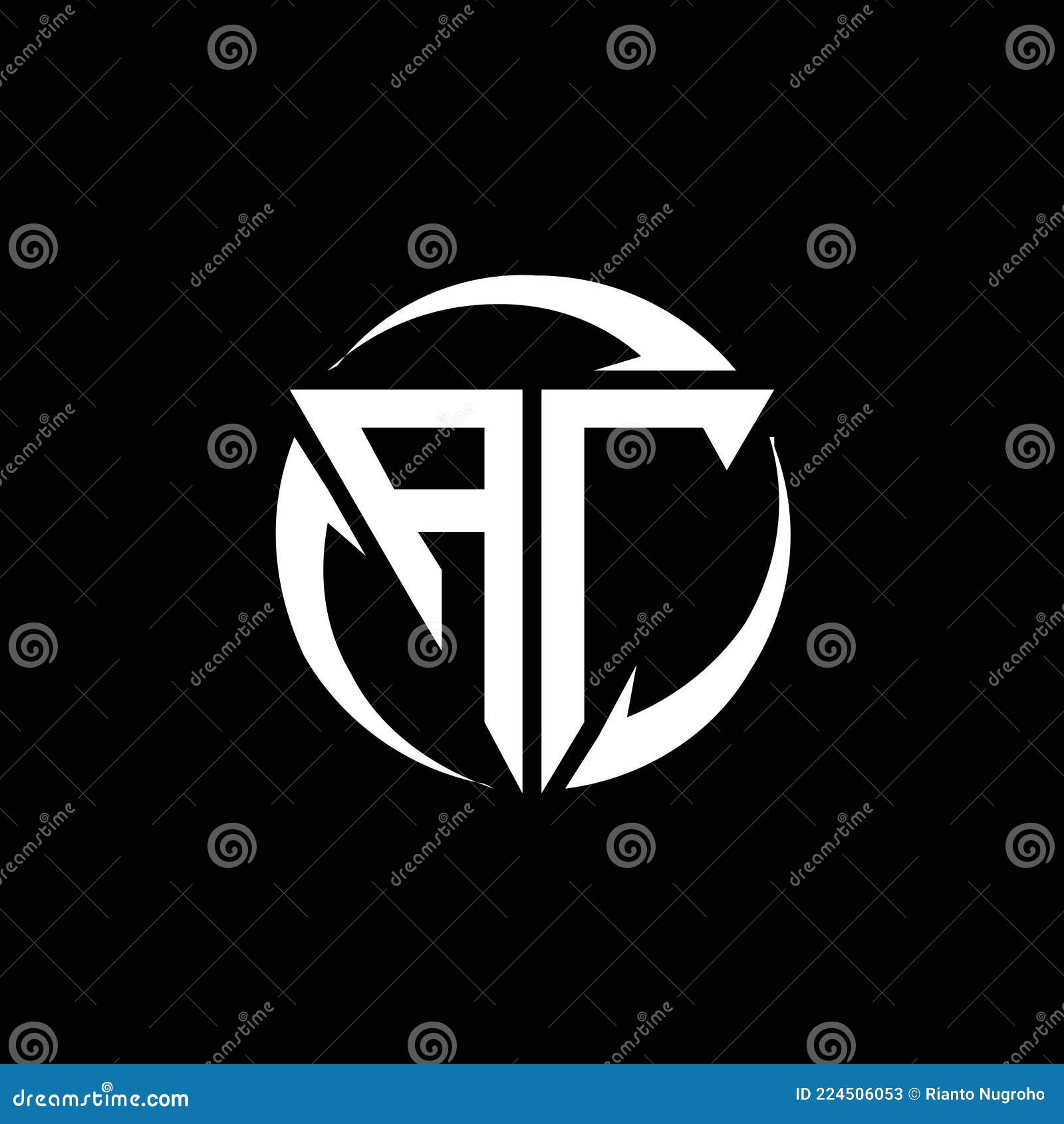 At Logo Monogram Design Template Stock Vector - Illustration of initial ...