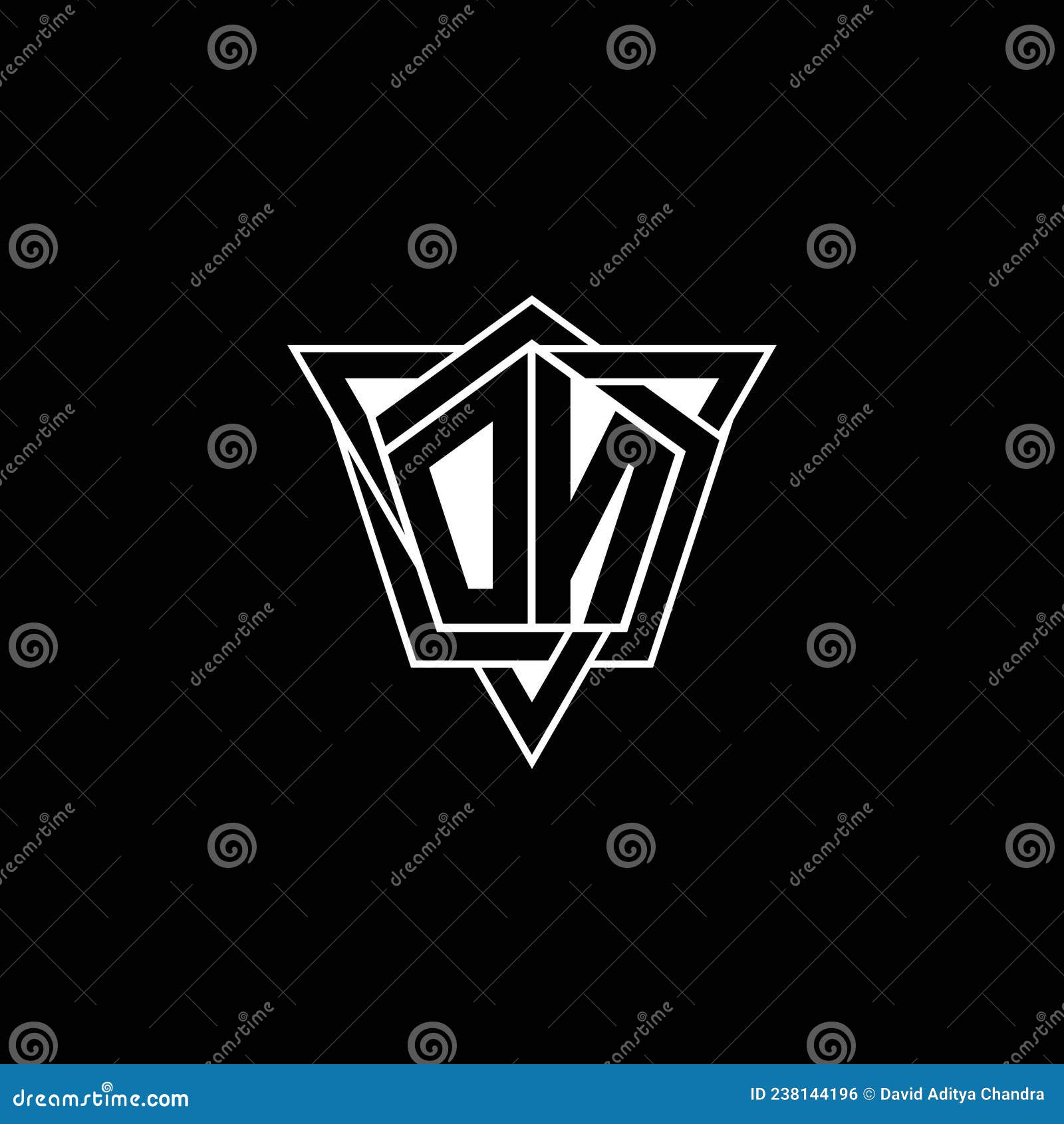 On Logo Monogram Geometric Modern Design Stock Vector - Illustration of ...