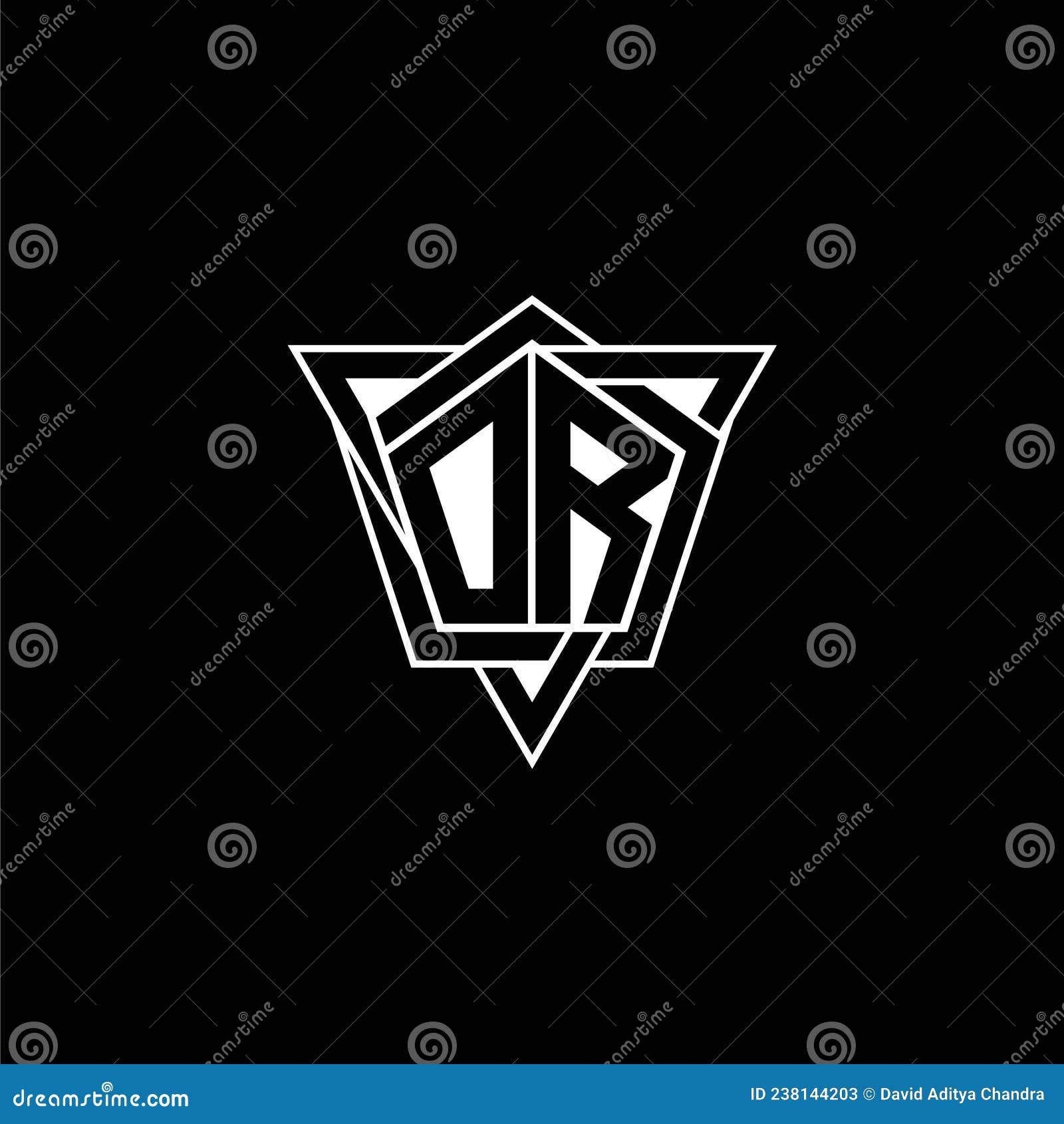 Or Logo Monogram Geometric Modern Design Stock Vector - Illustration of ...