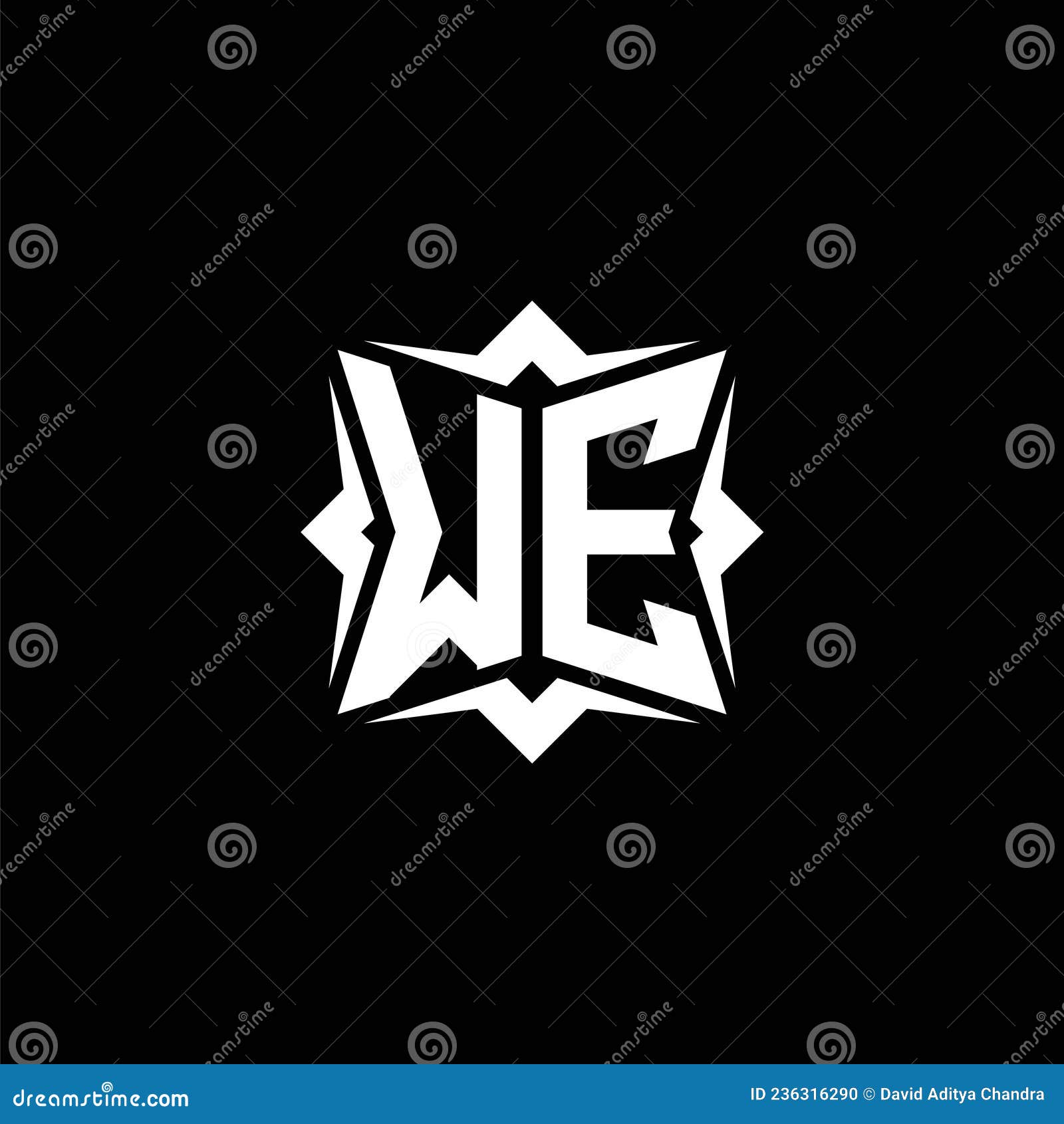 We Logo Monogram Geometric Modern Design Stock Vector - Illustration of ...