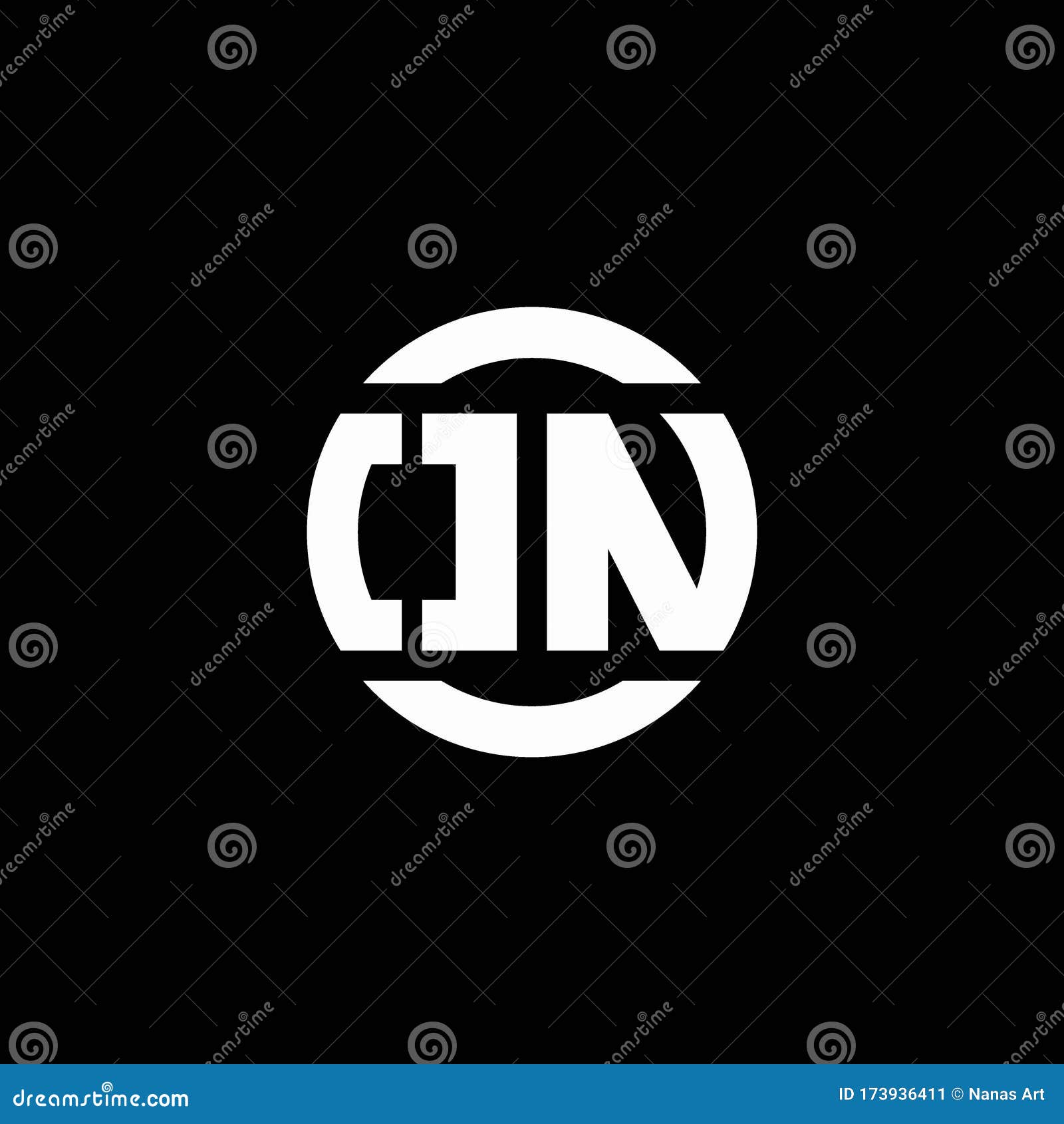 On Logo Monogram Isolated on Circle Element Design Template Stock ...