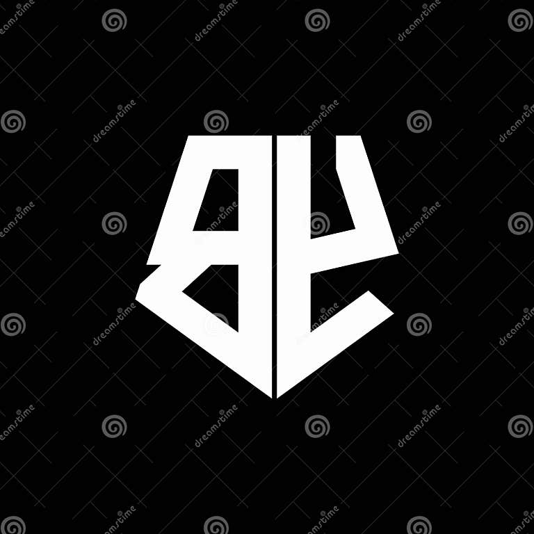 By Logo Monogram with Pentagon Shape Style Design Template Stock Vector ...