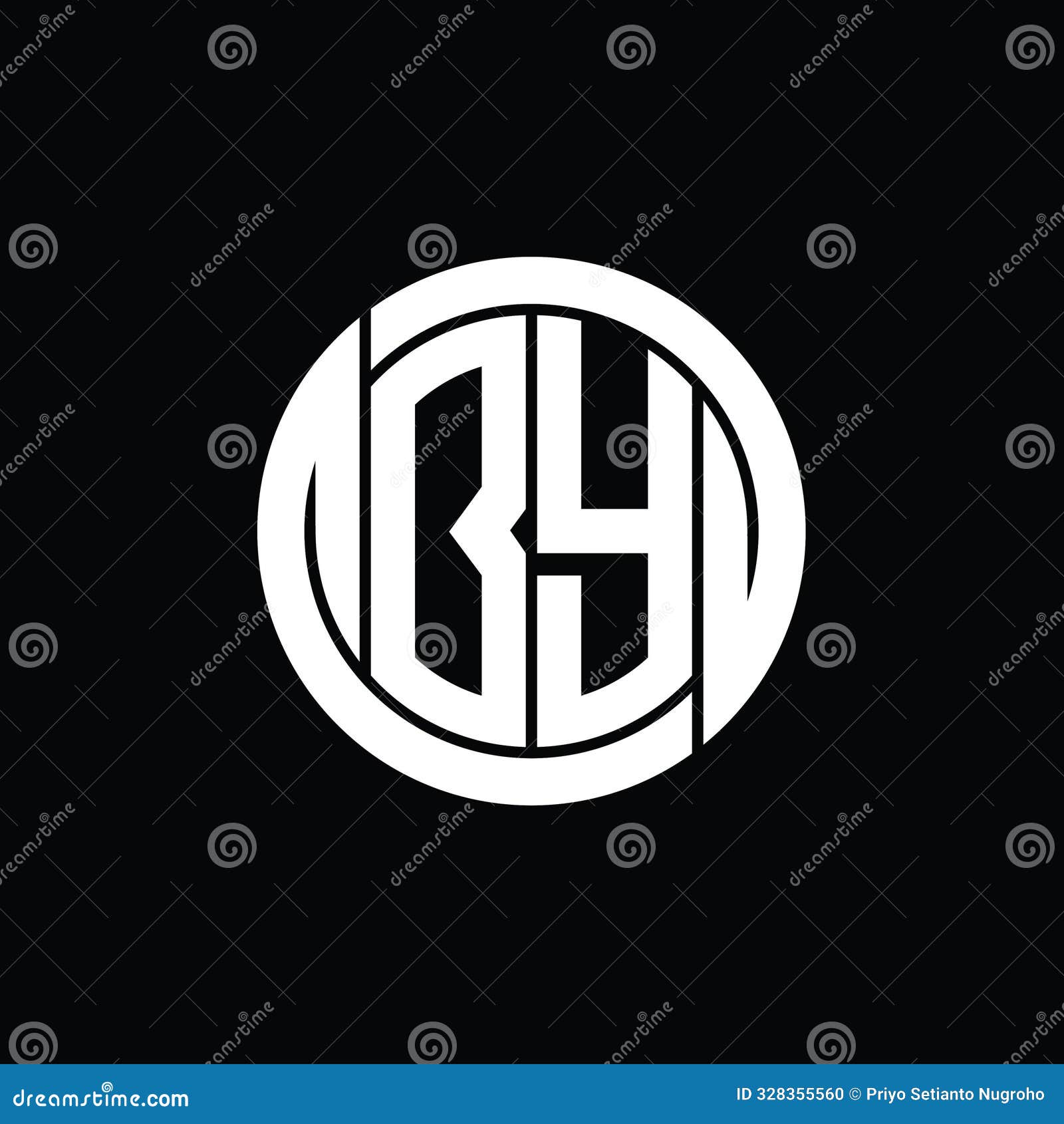 By Logo Monogram Shield Inside Circle Shape Vector Images Design Template Stock Vector ...