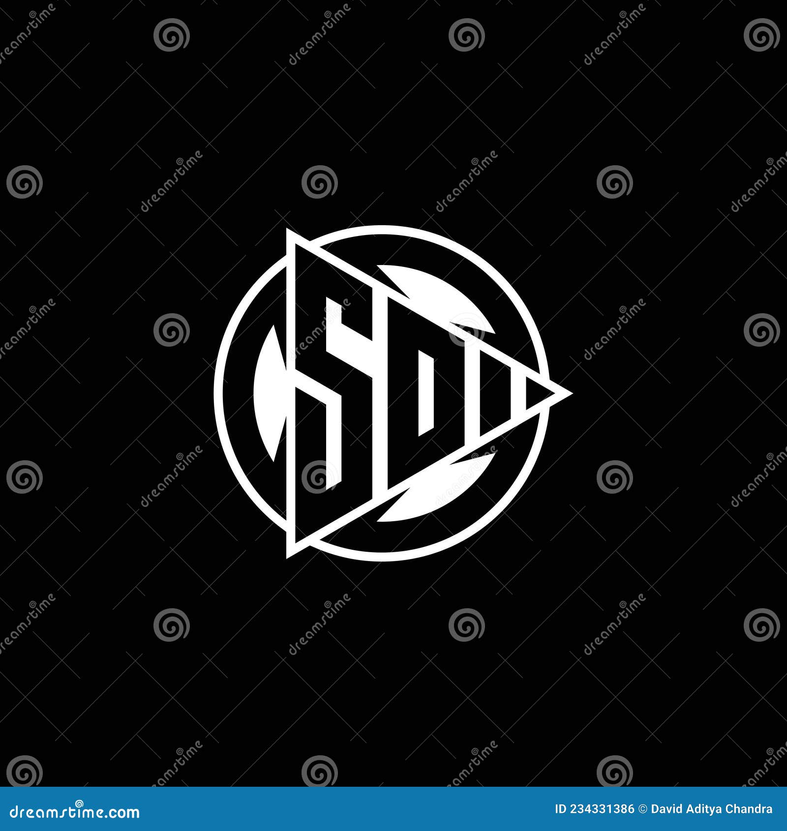So Logo Monogram Triangle Play Shape Circle Rounded Stock Vector ... So Logo Monogram Triangle Play Shape Circle Rounded Stock Vector ...