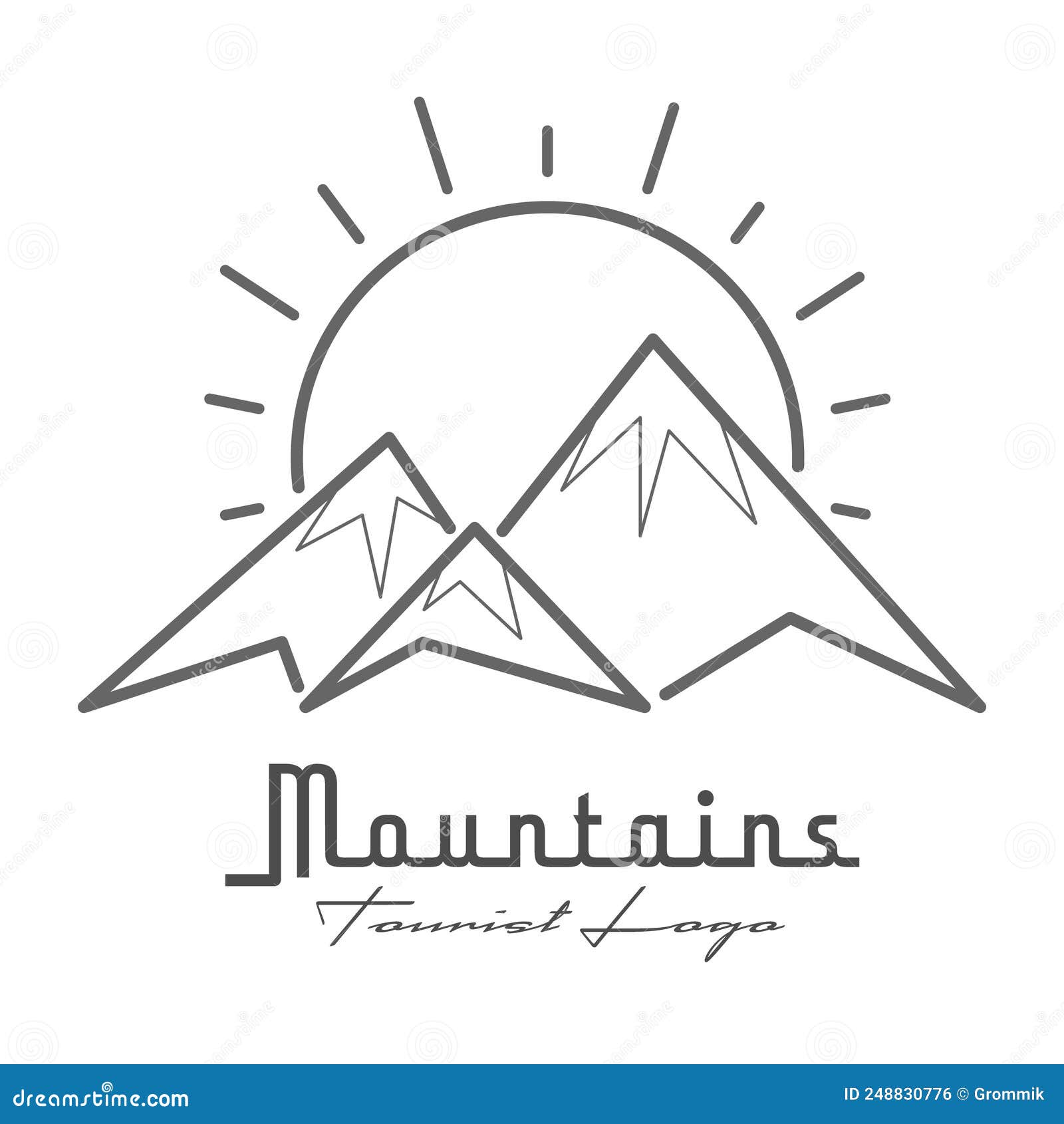 A Set Of Contour Logos In The Form Of Spheres Divided Into Parts ...