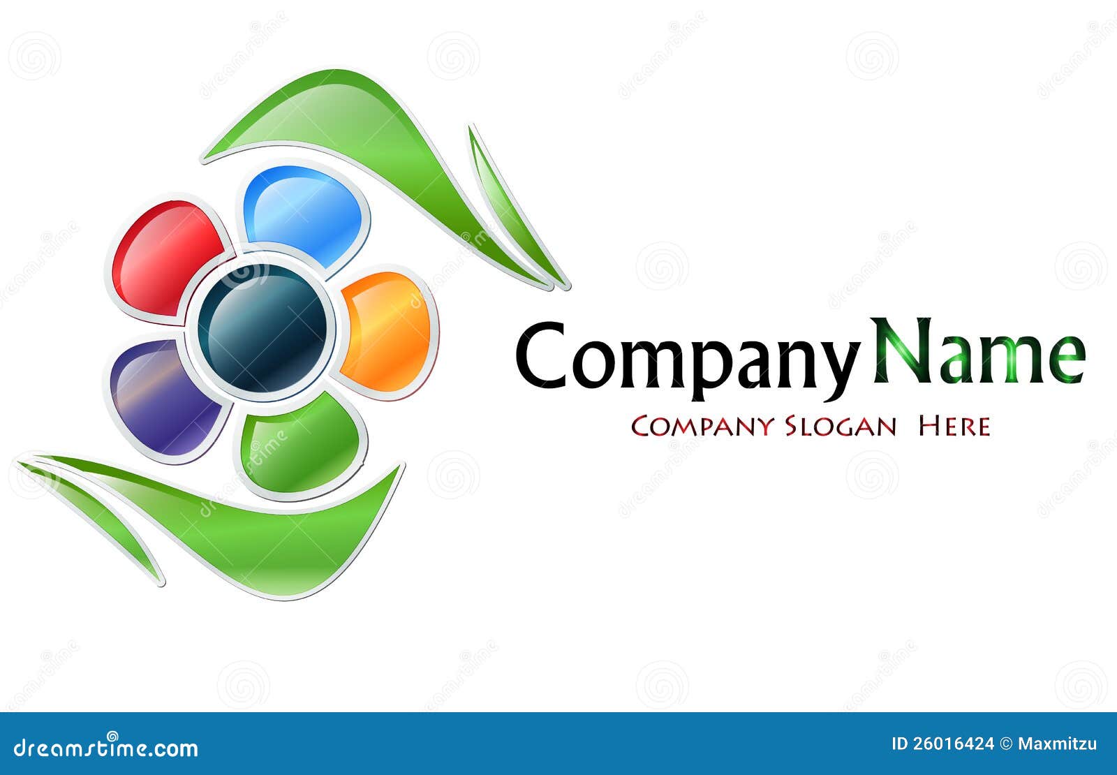 Logo Multicolore De Compagnie De Fleur Illustration de Vecteur ...