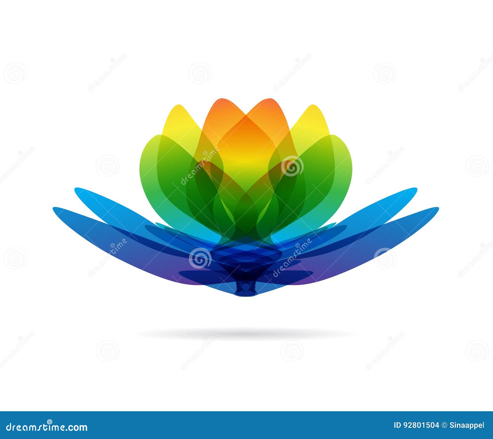 Logo multicolore de Lotus illustration de vecteur. Illustration du logo ...