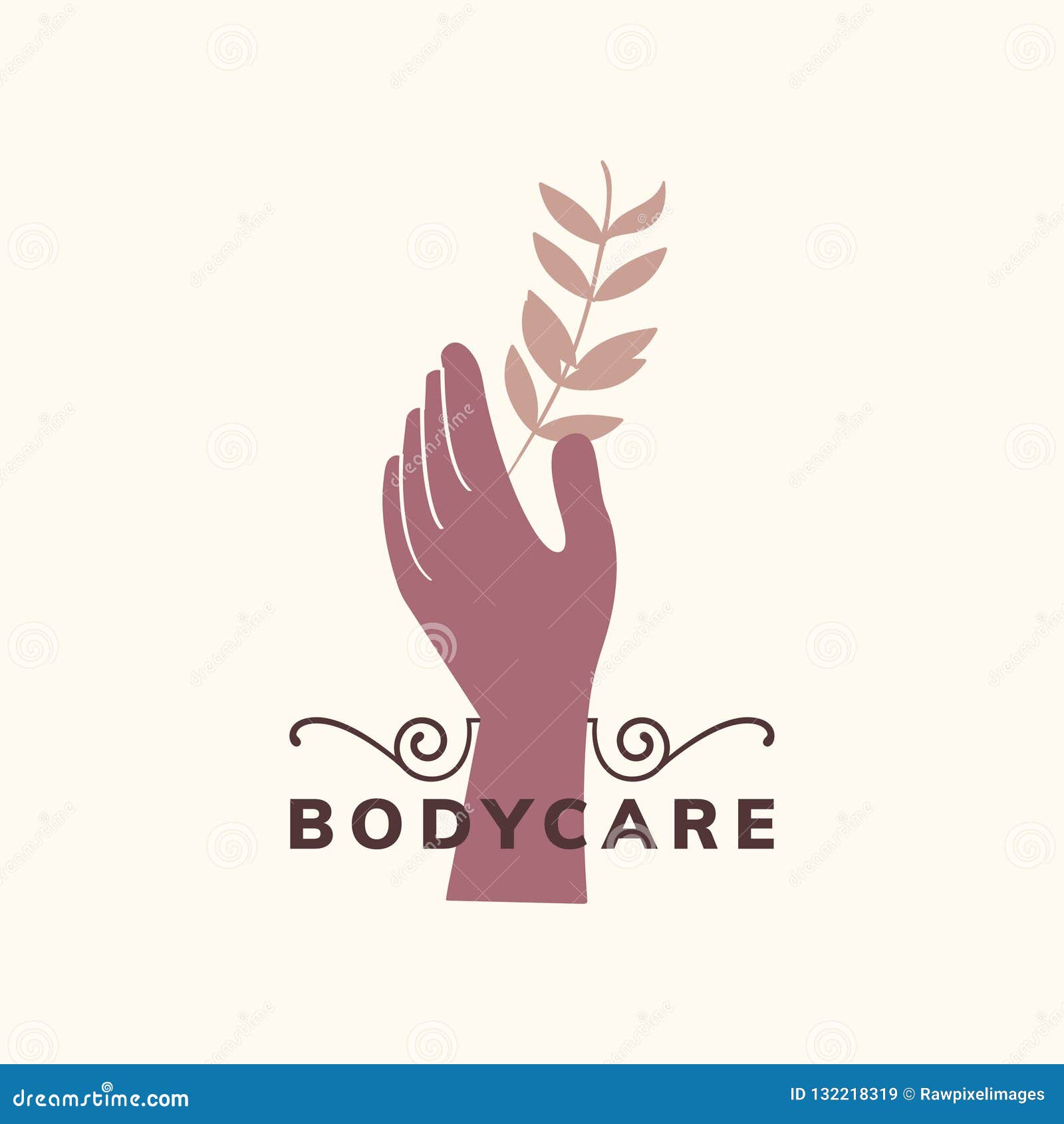 Logo of Natural Organic Body Care Stock Vector - Illustration of beige ...