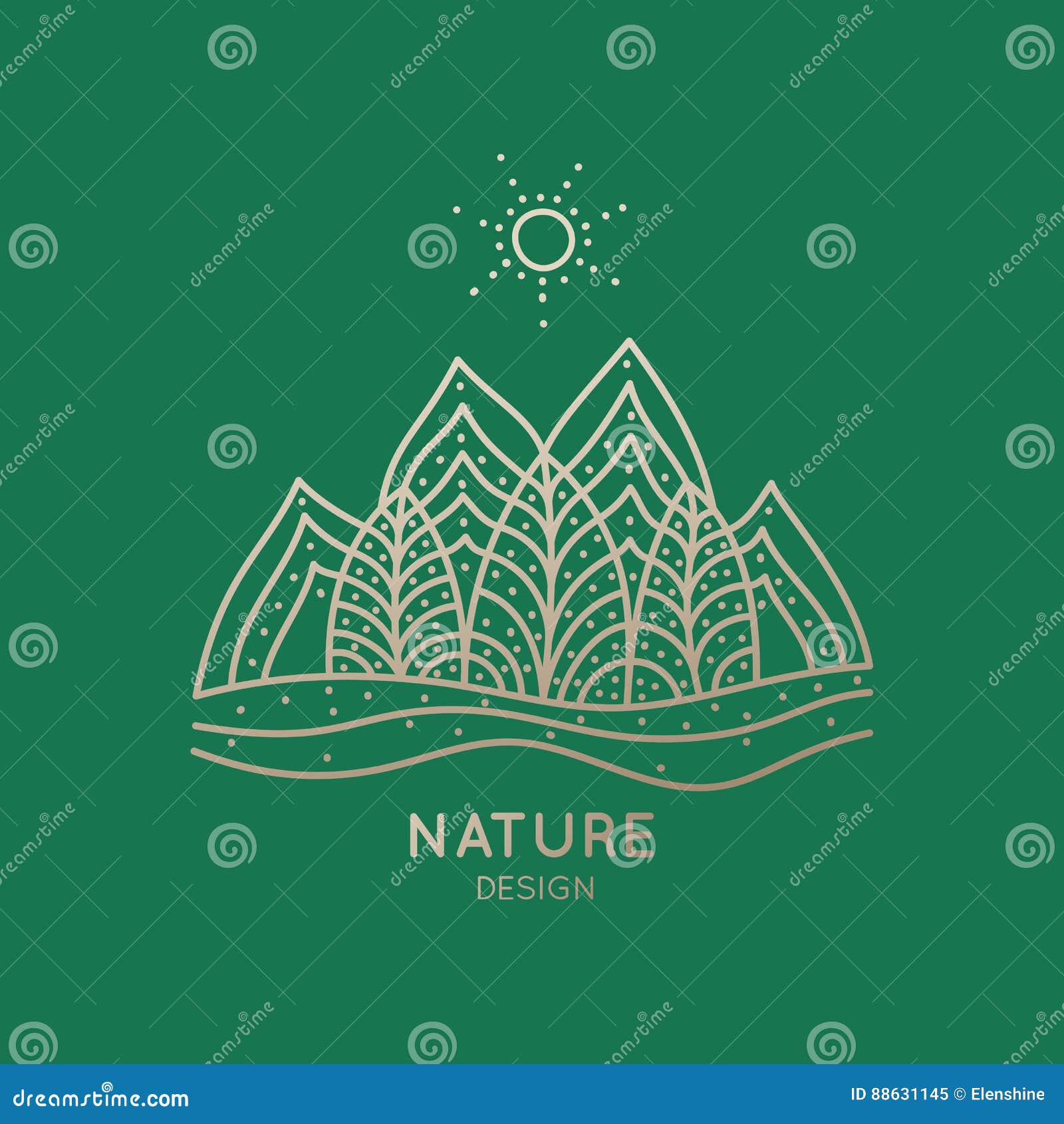 Logo nature stock vector. Illustration of green, fields - 88631145