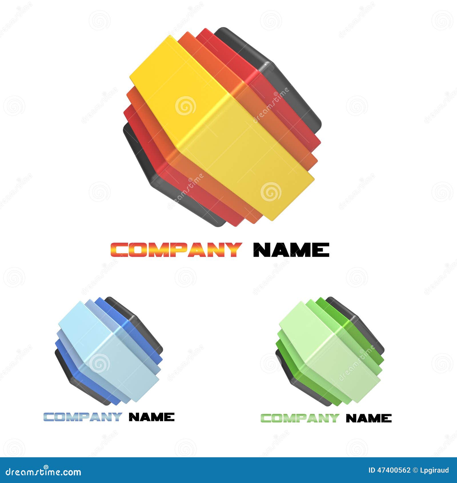 Logo nested cubes stock illustration. Illustration of business - 47400562