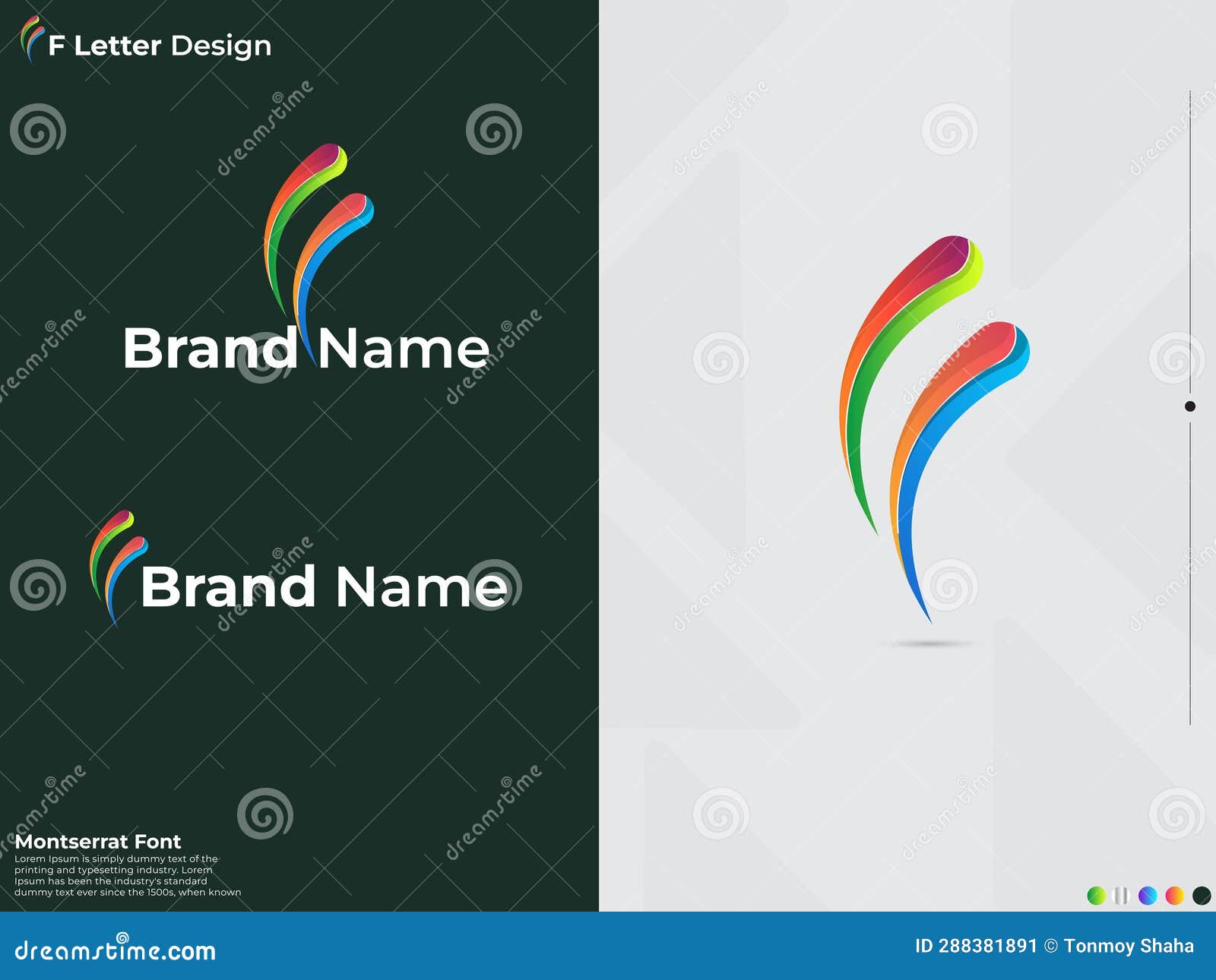 F Letter Logo Design. Colorful F Logo. Alphabet. Business. F Letter ...