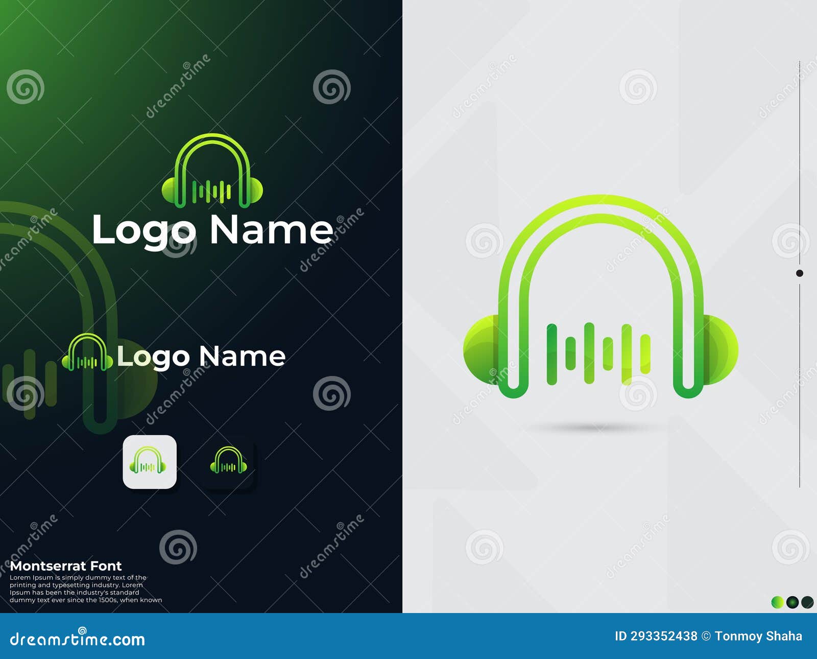 Headphone Vector. Colorful Headphone Logo Design.Color. Play Music ...