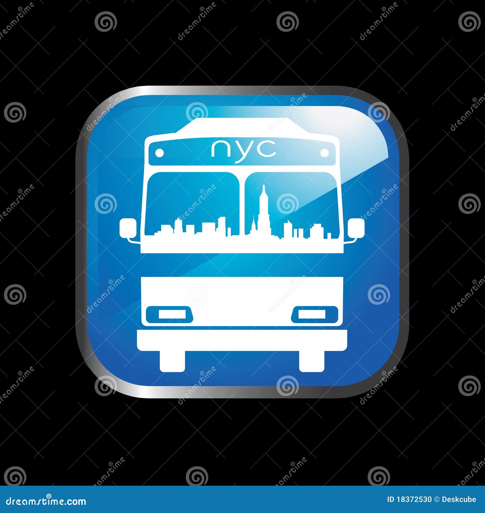 Logo New York Bus stock vector. Illustration of design - 18372530