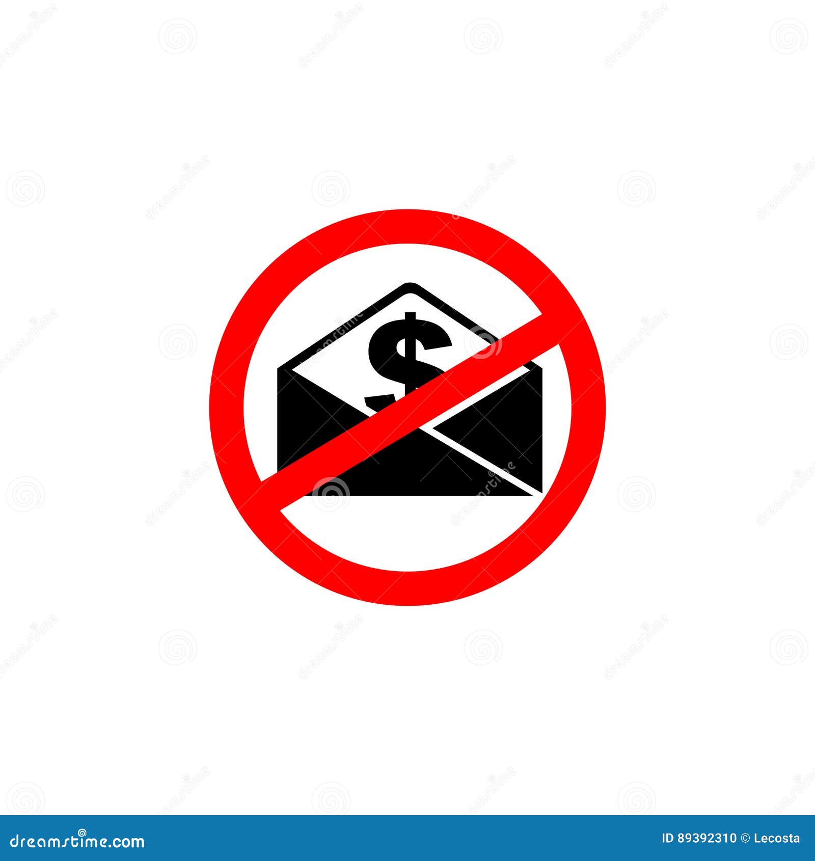 Logo no bribes corruption stock illustration. Illustration of handshake ...