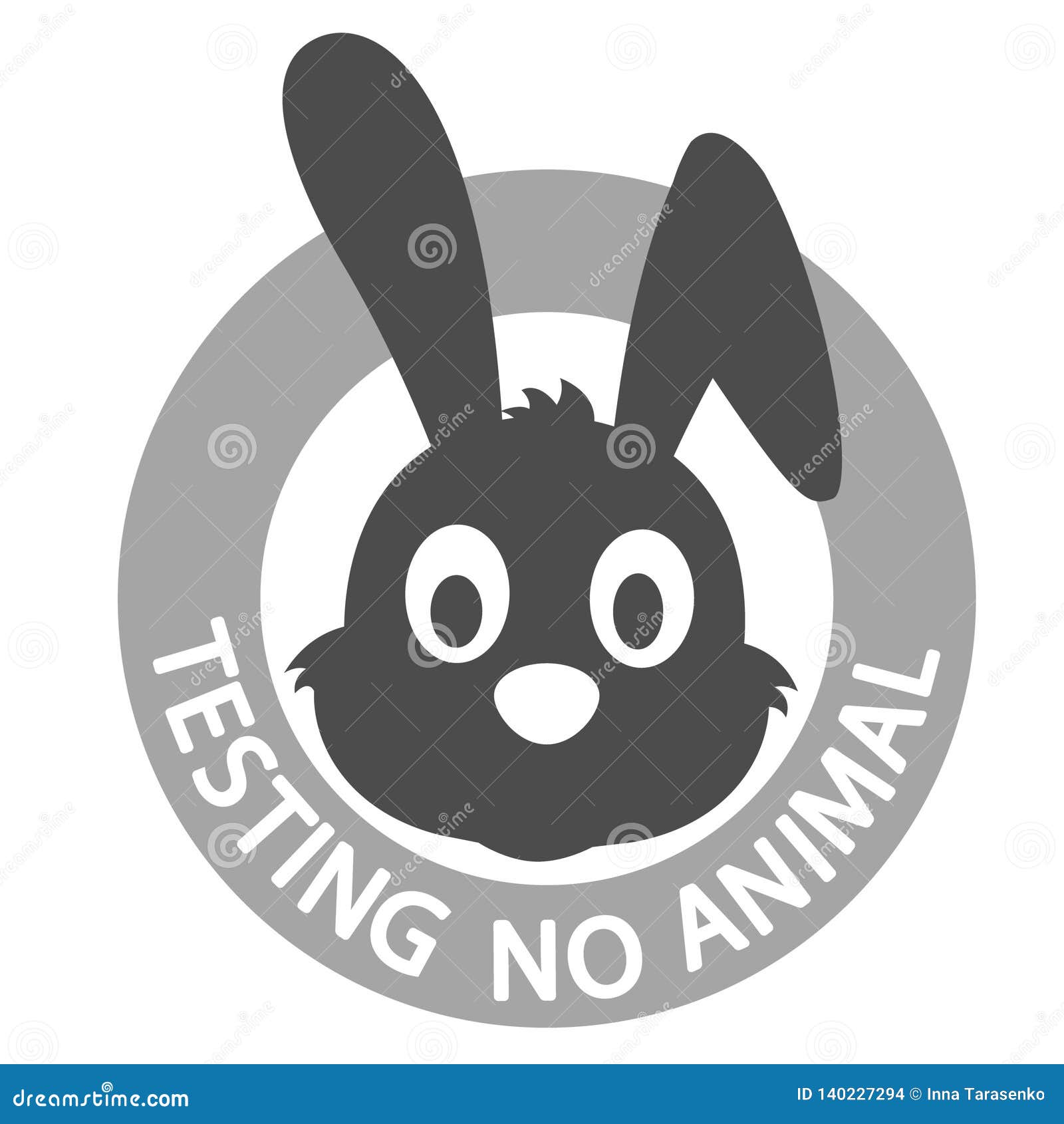 Logo is Not Tested on Animals, the Silhouette of a Hare on a White ...