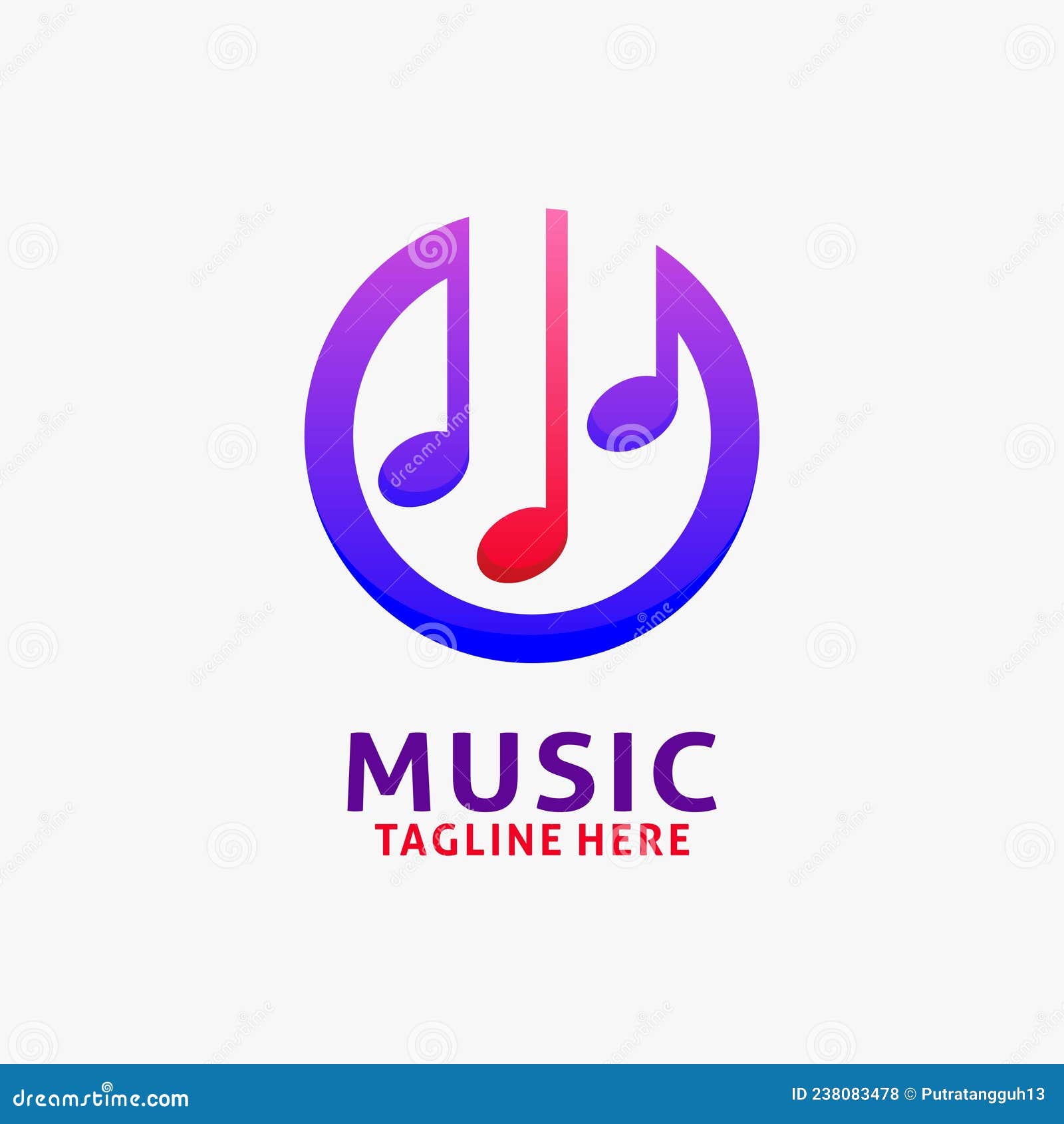 Logo notes de musique illustration de vecteur. Illustration du musique ...