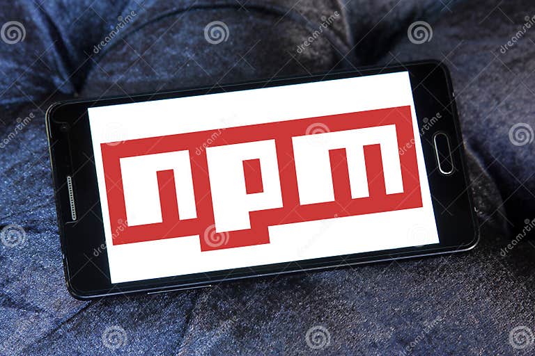 Npm software logo editorial stock photo. Image of commercial - 121280648