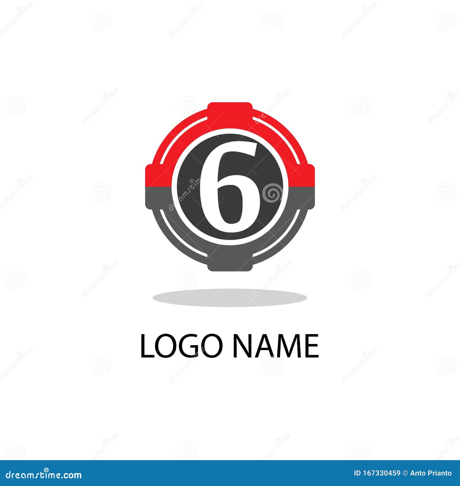 6 Logo Number Symbol Illustration Design Stock Vector - Illustration of ...