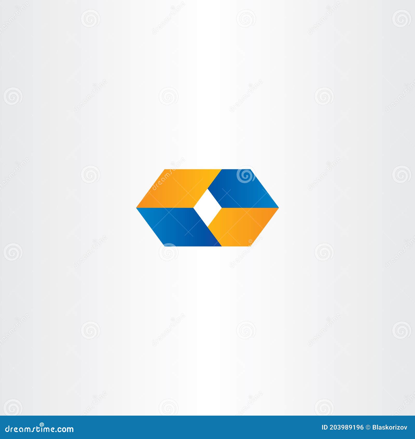 Logo O Letter O Orange Blue Logotype Vector Stock Vector - Illustration ...