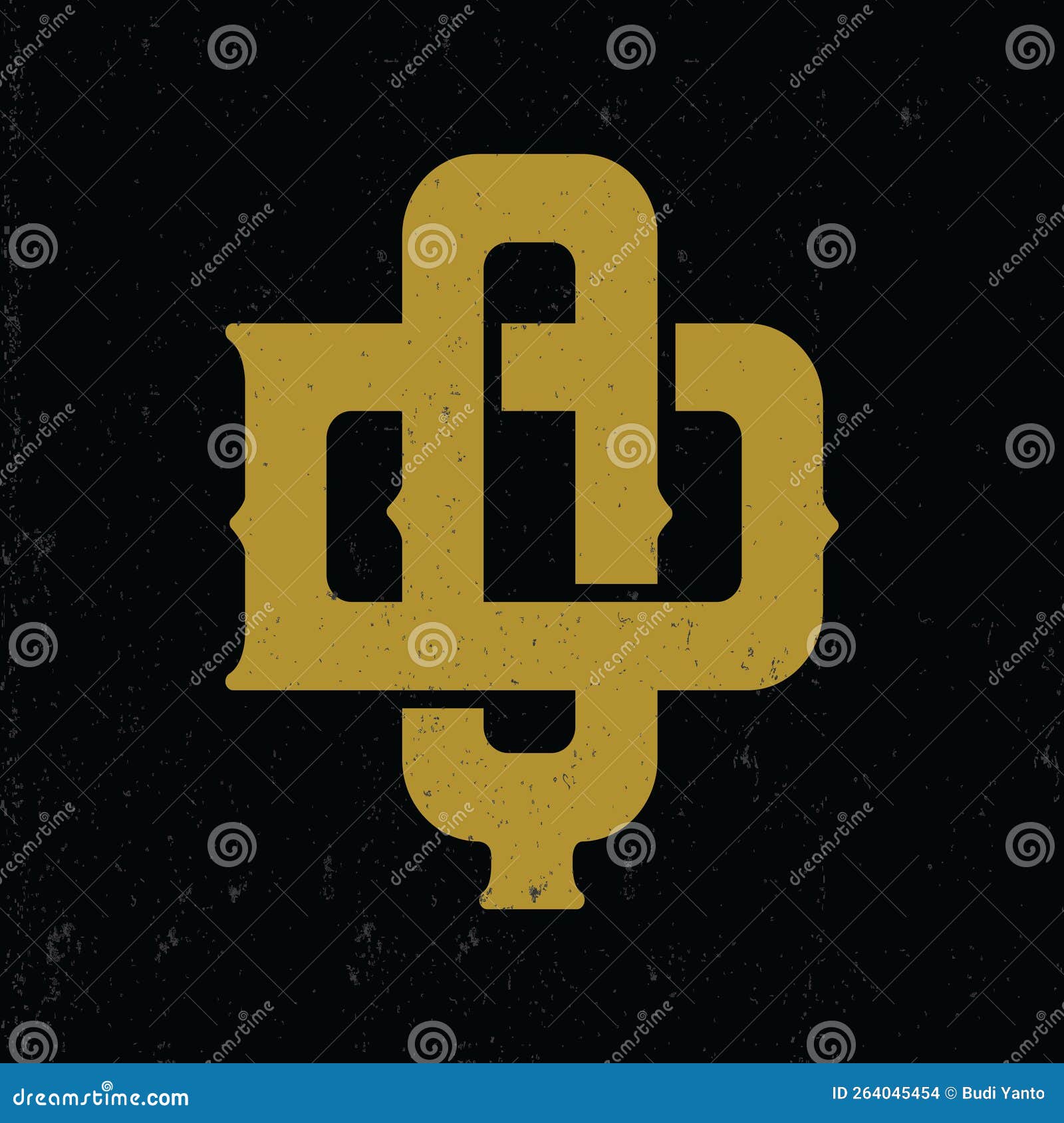 Logo OD Initial DO or with Monogram Style in Black Background Stock ...