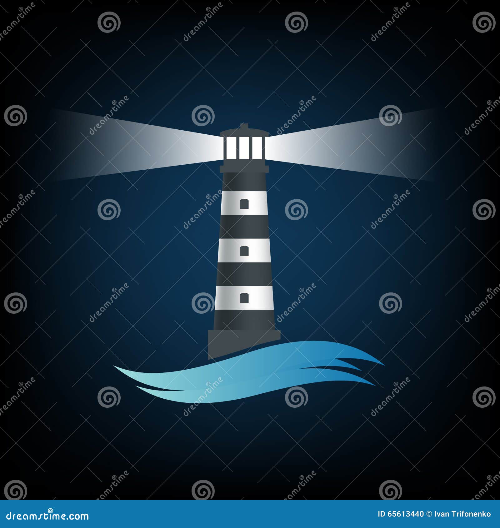 Logo Old Lighthouse. Vector Image. Stock Vector - Illustration of ...