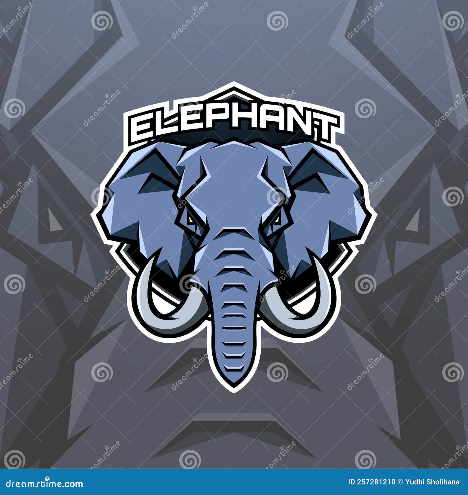Logo olifant mascot vector illustratie. Illustration of achtergrond ...