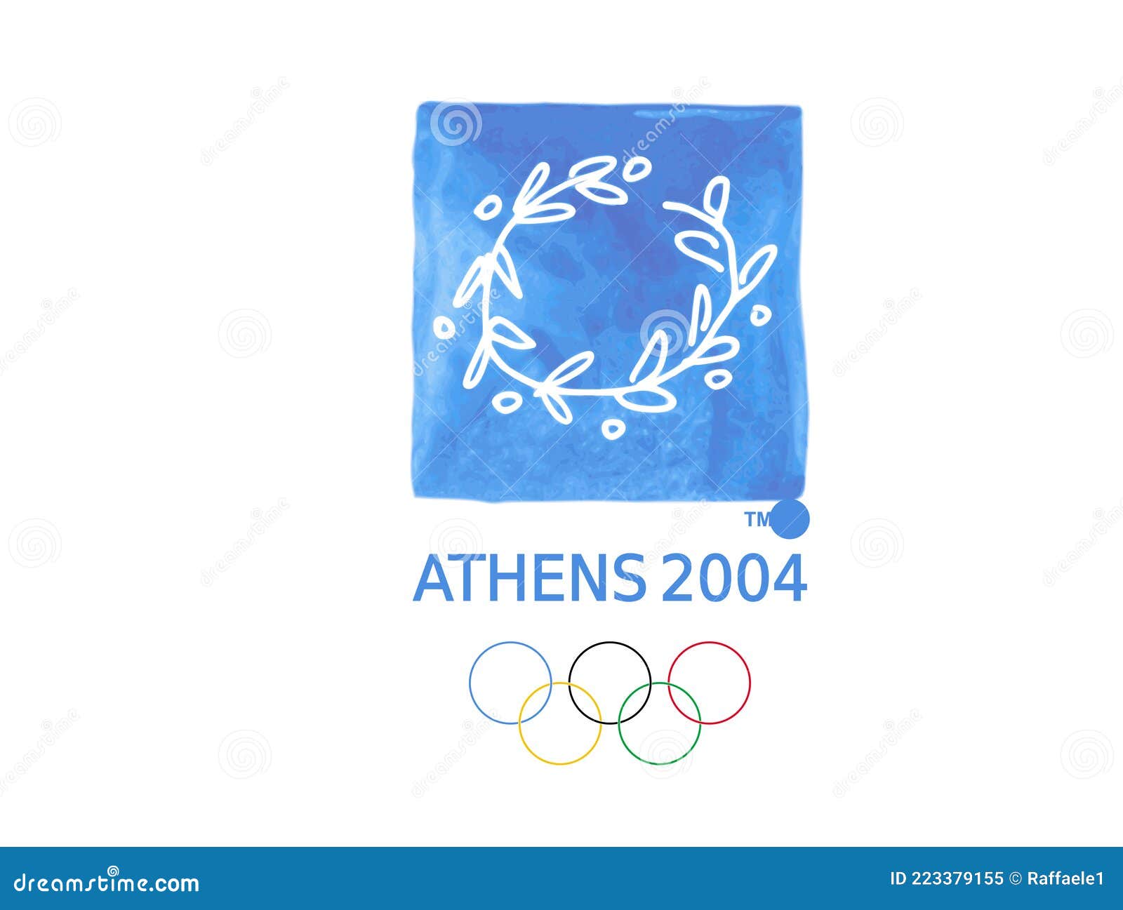Logo Olympic Games 2004 editorial image. Illustration of basket - 223379155