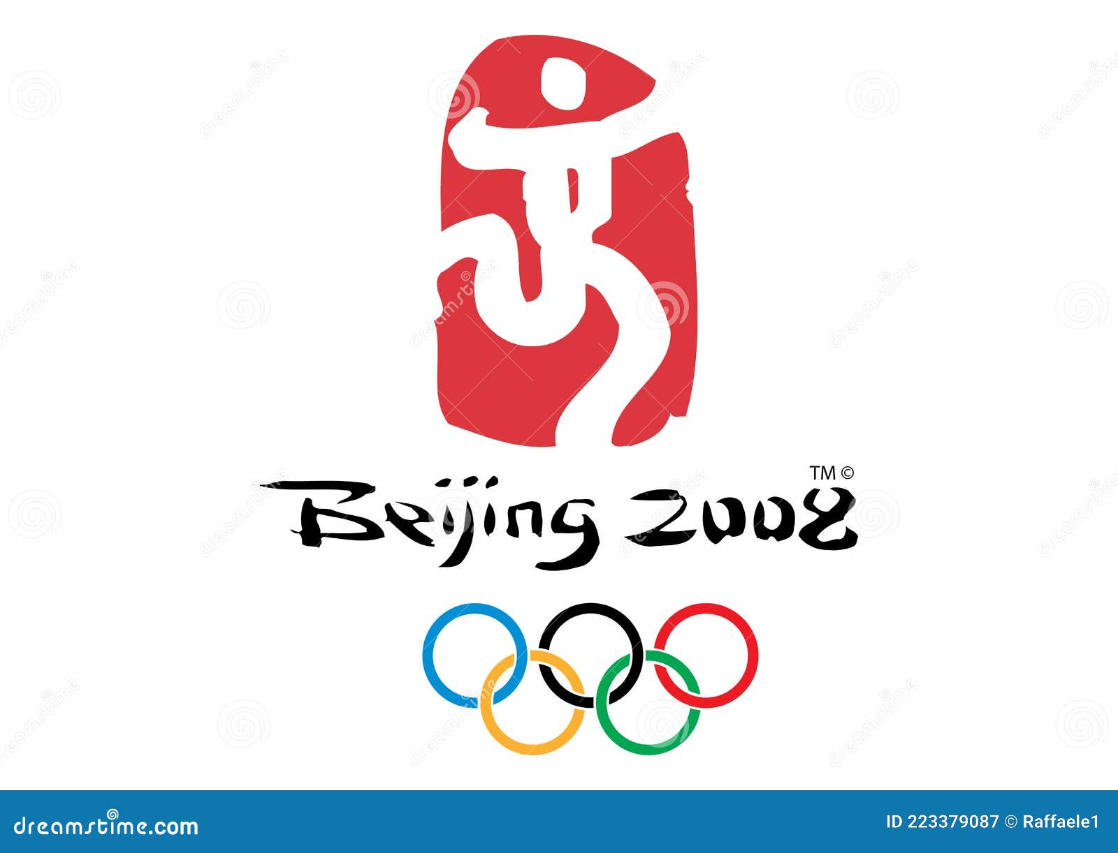 Logo Olympic Games 2008 editorial photography. Illustration of european ...
