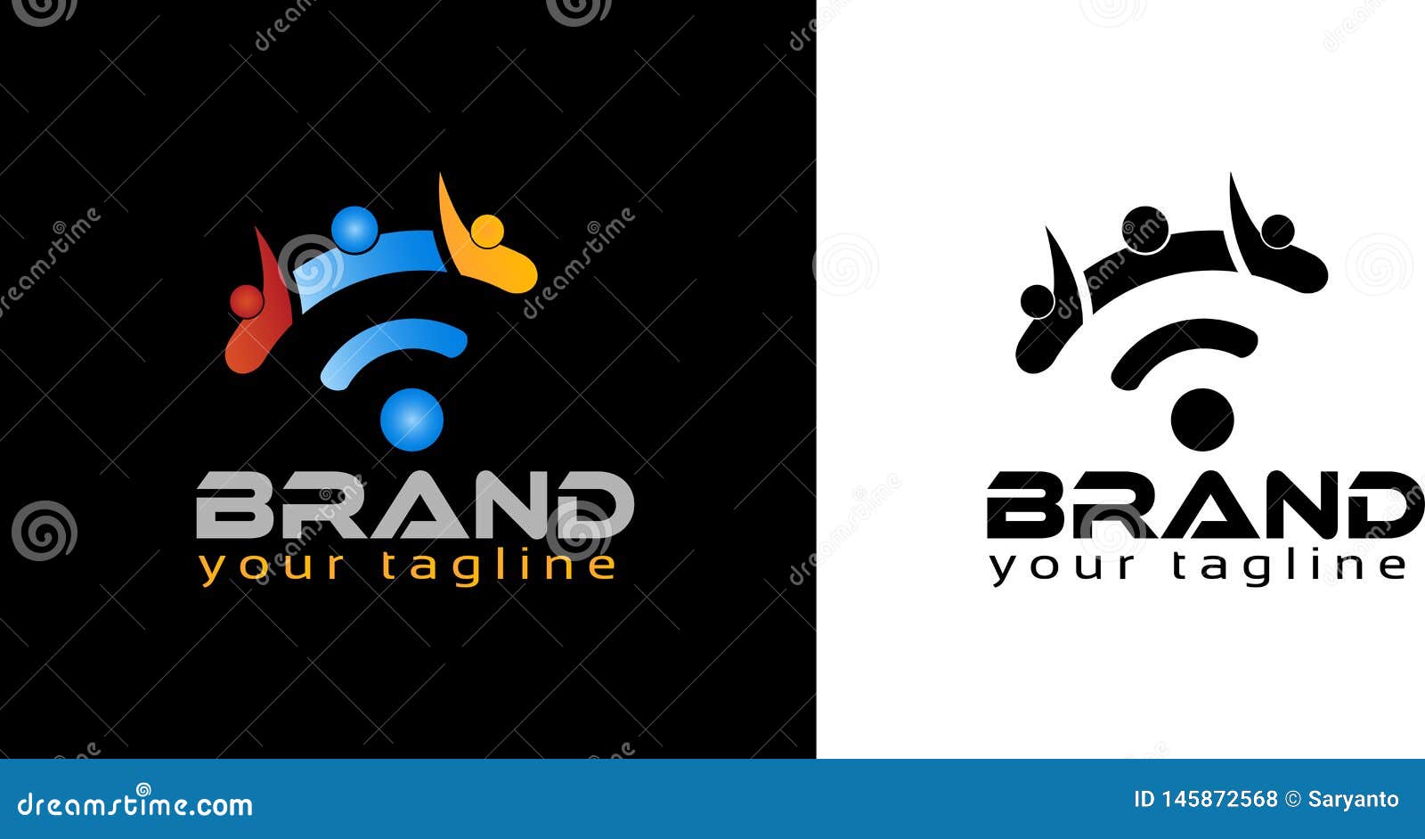 People Online Logo Template, Stock Logo. Vector Illustration Stock ...