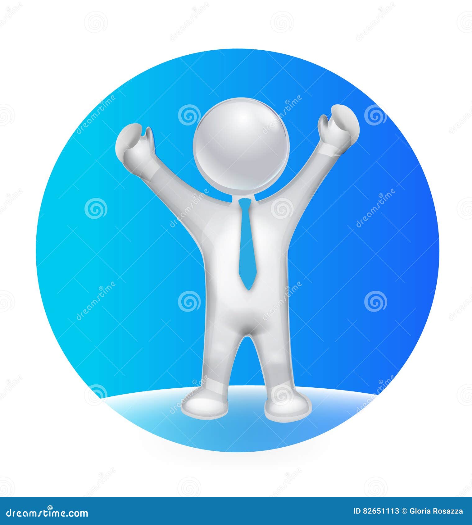 Logo Optimiste De L'homme 3D Illustration de Vecteur - Illustration du ...