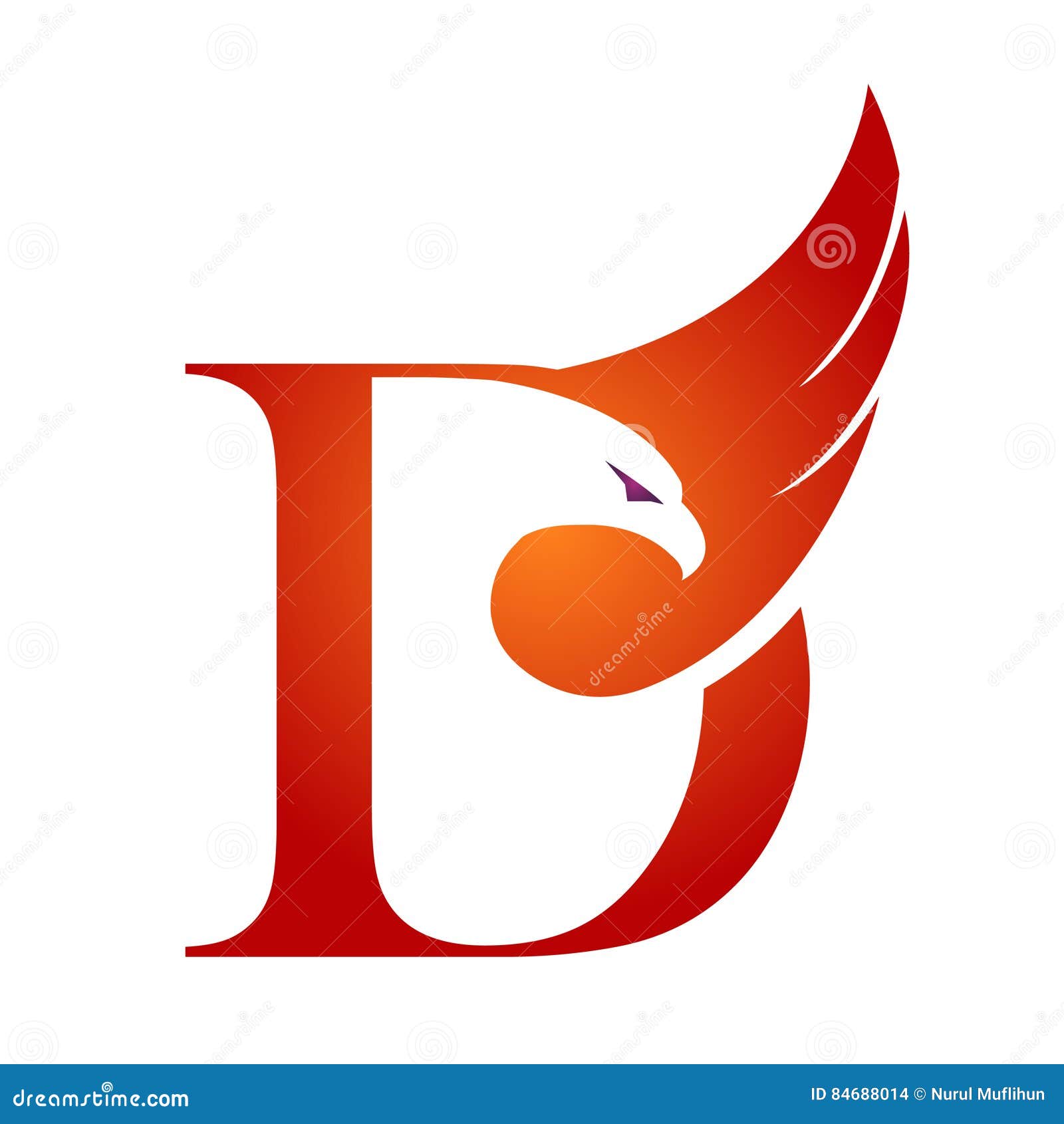 Logo Orange De Hawk Initial D De Vecteur Illustration Stock ...