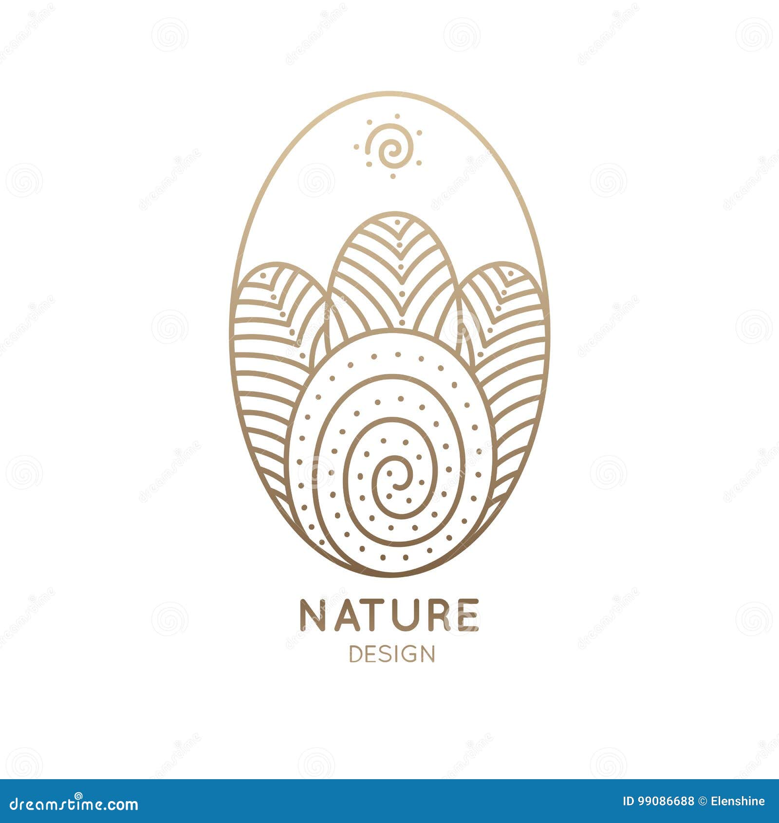 Logo oval nature stock vector. Illustration of farming - 99086688